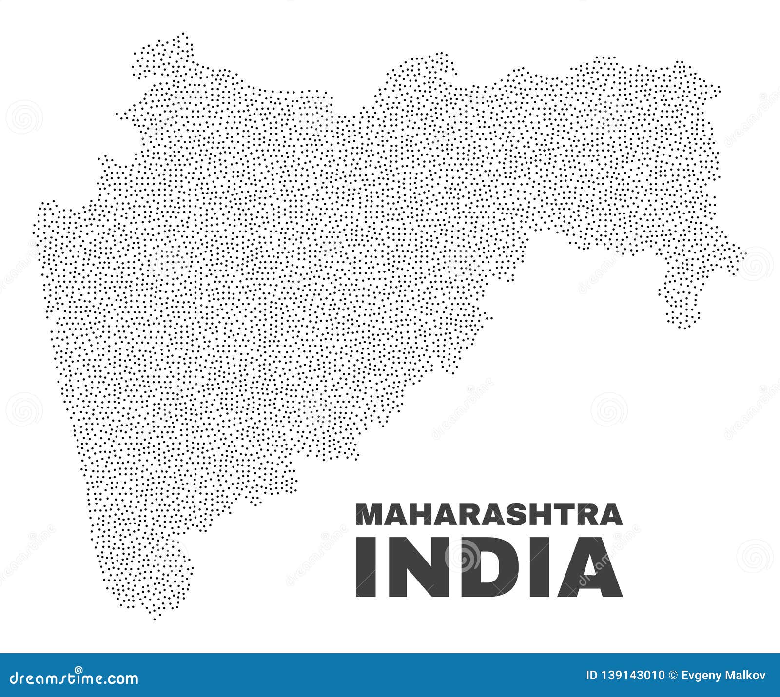 Vector Maharashtra State Map of Dots Stock Vector - Illustration of ...