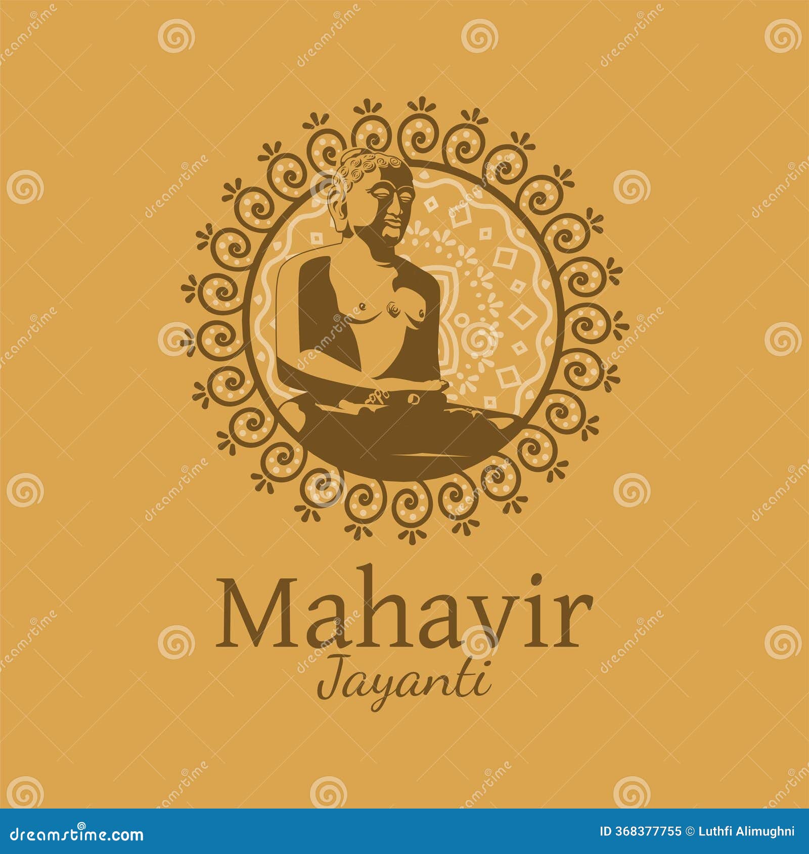 Vector Mahavir Jayanti Background Template Royalty-Free Stock Photo ...