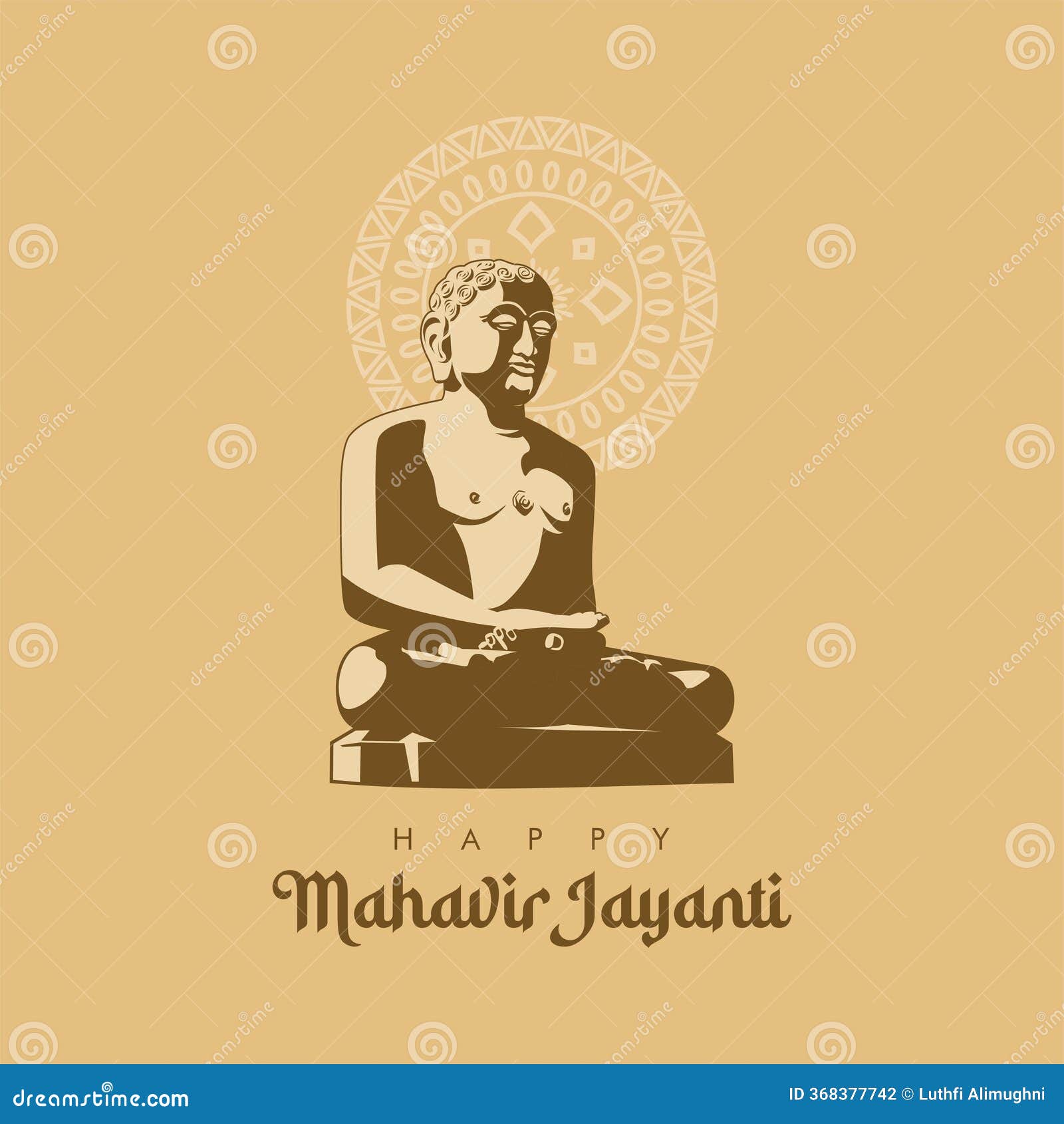 Vector Mahavir Jayanti Background Template Royalty-Free Stock Photo ...