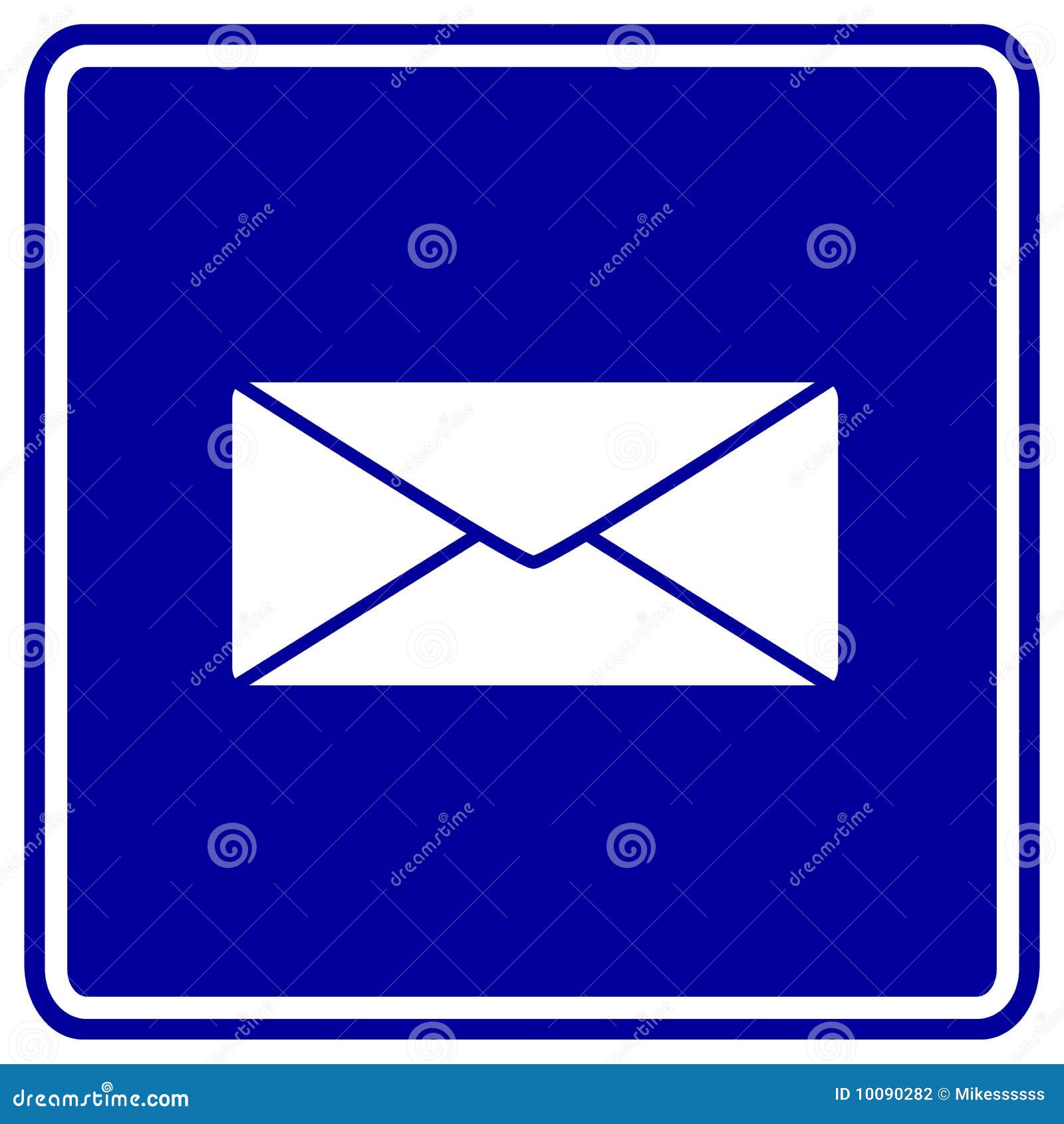 Vector mail envelope sign stock vector. Illustration of code - 10090282
