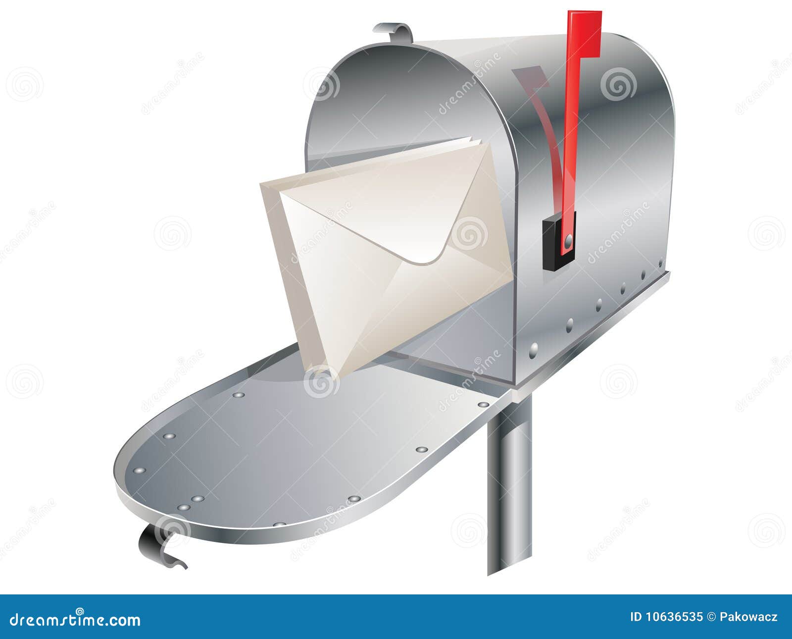 Vector mailbox stock vector. Illustration of pack, message - 10636535