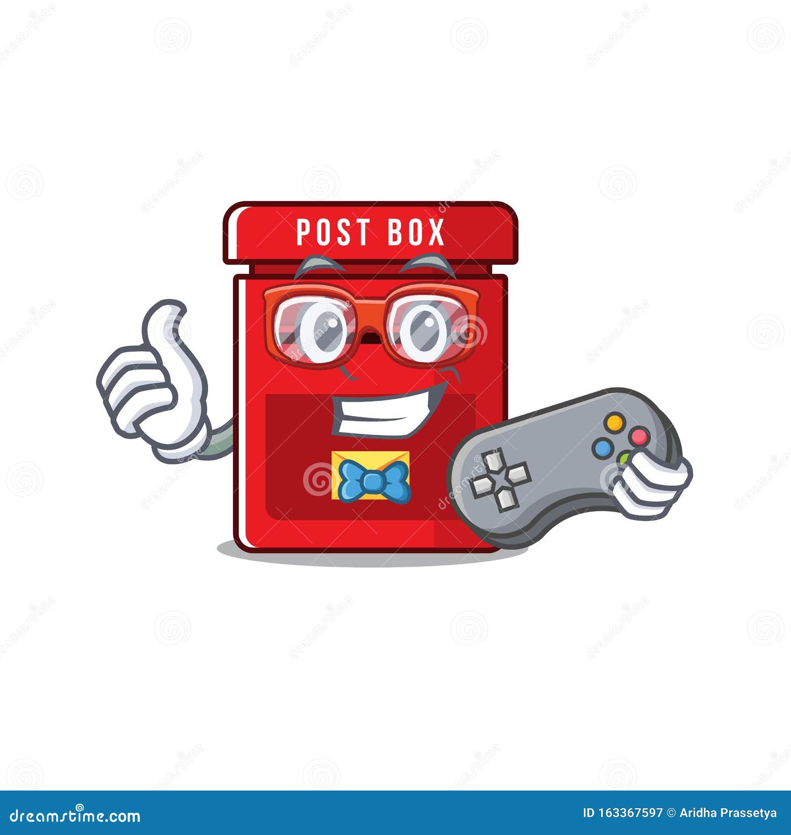 Vector Mailbox with a the Holding Gamer Mascot Stock Vector ...