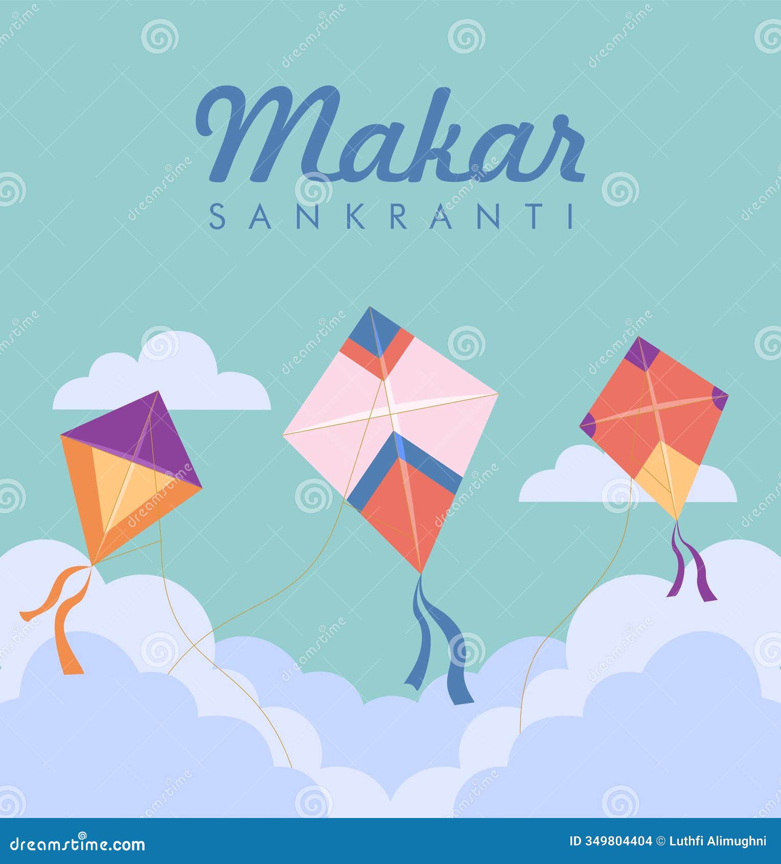Vector Makar Sankranti Post Template Stock Vector - Illustration of ...