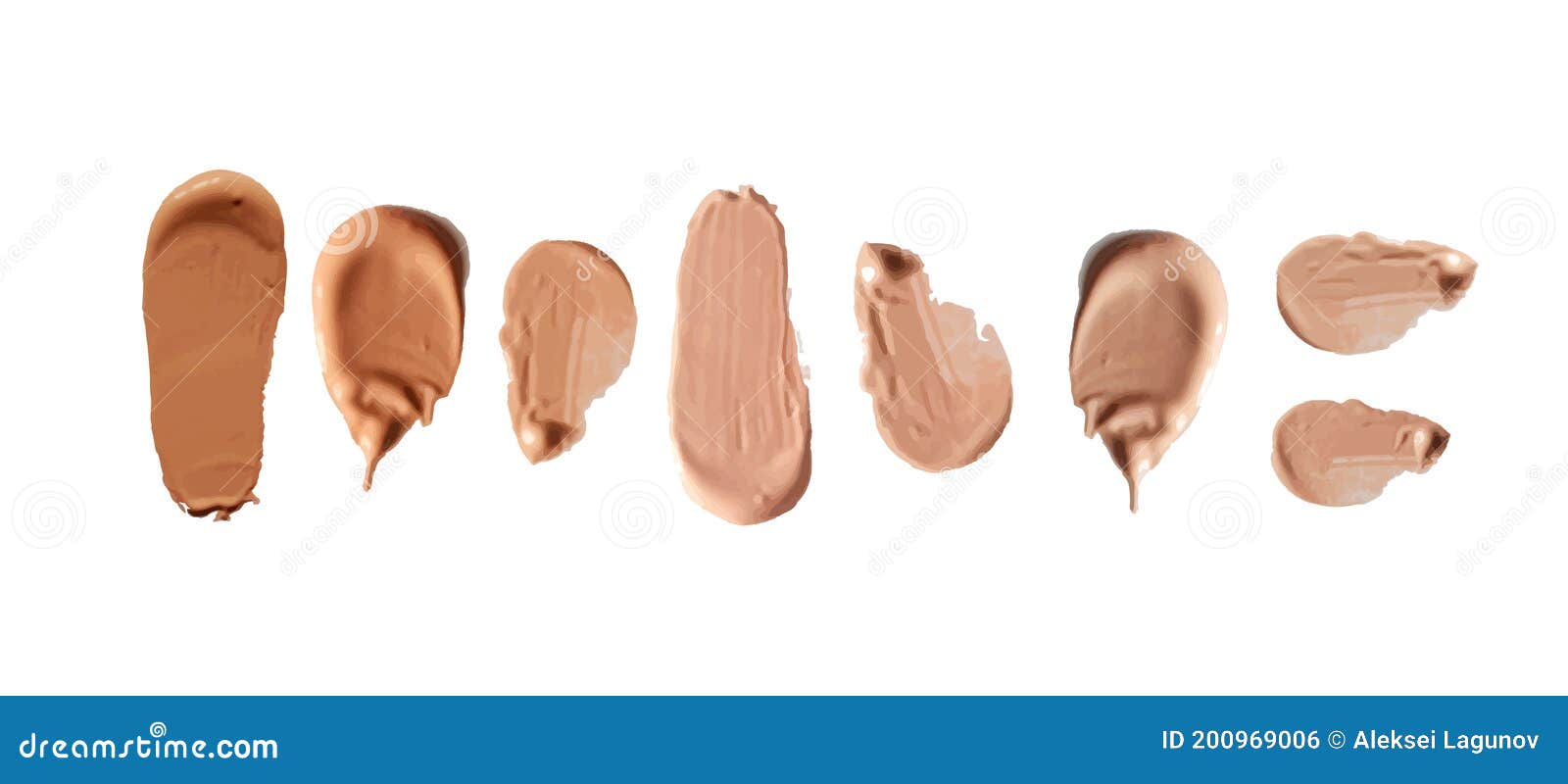 Vector Make Up Samples Isolated on White Background, Concealer Cream ...