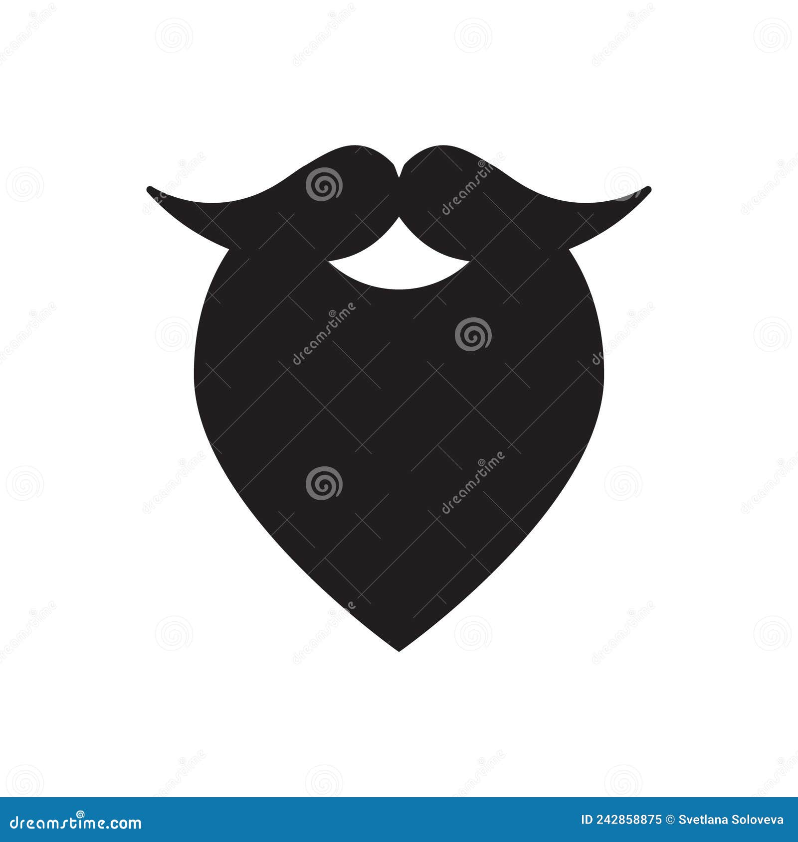 Vector Male Beard and Mustache Stock Illustration - Illustration of ...
