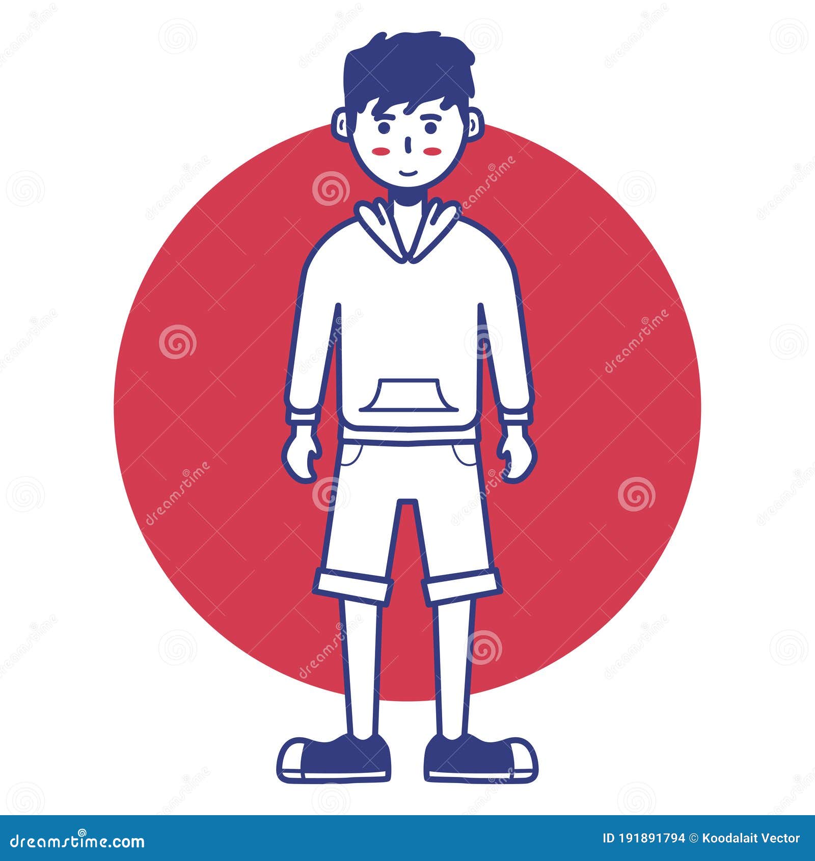 Male Character Cursing Sweater Stock Vector - Illustration of style ...
