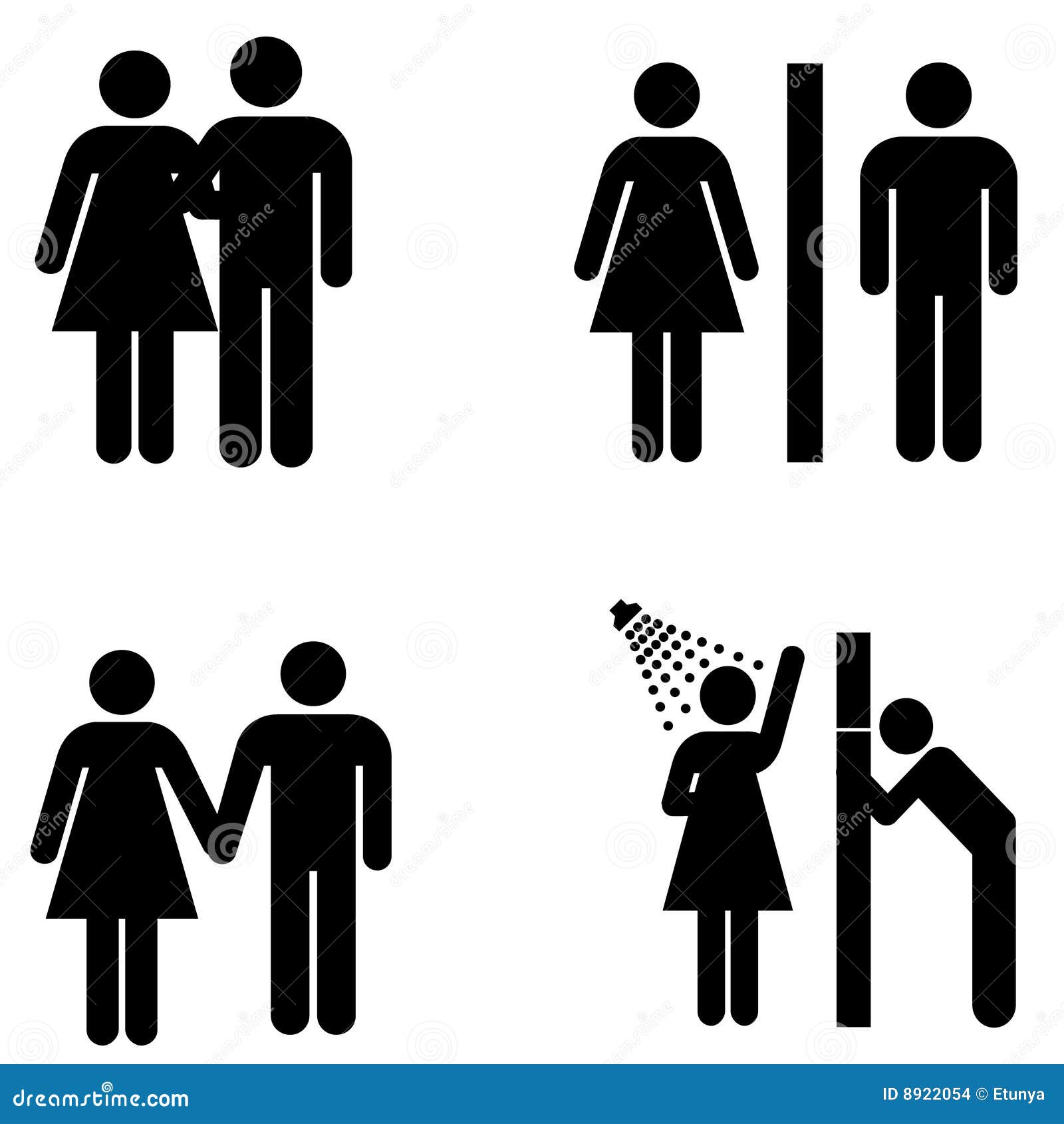 Vector Male And Female Signs Stock Vector Illustration Of Outline