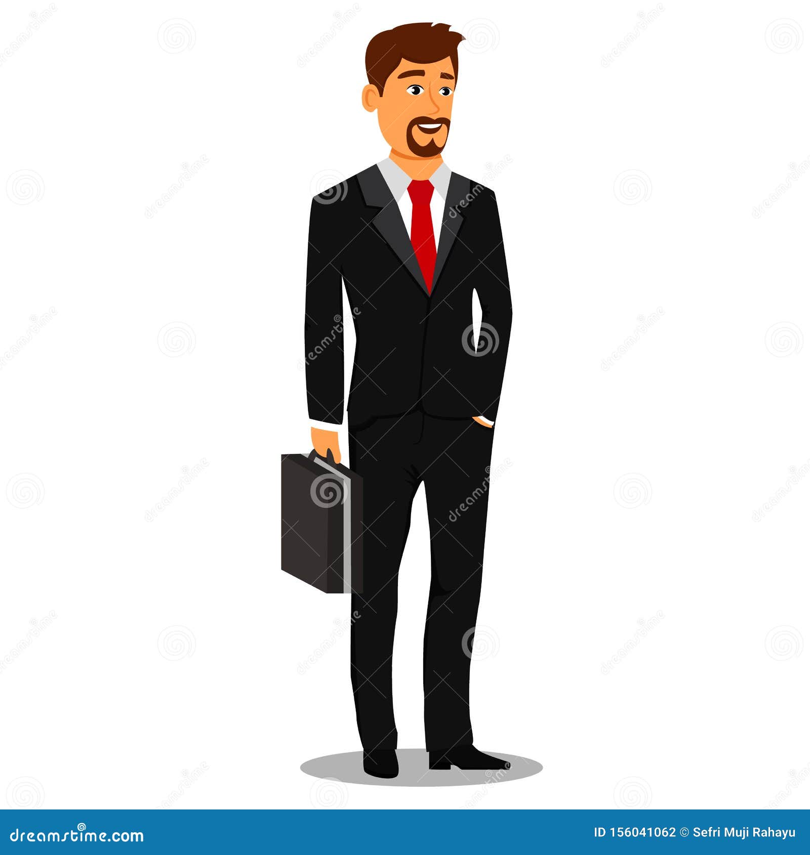 Vector of Male Office Workers Who are always Happy Stock Vector ...