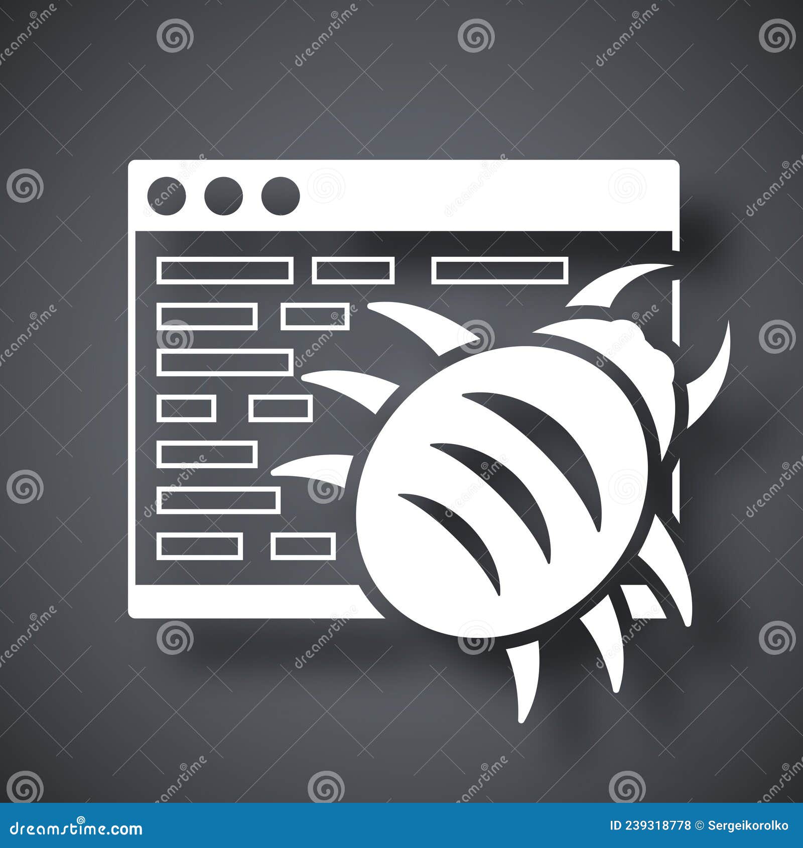 Vector malware icon stock vector. Illustration of rootkit - 239318778