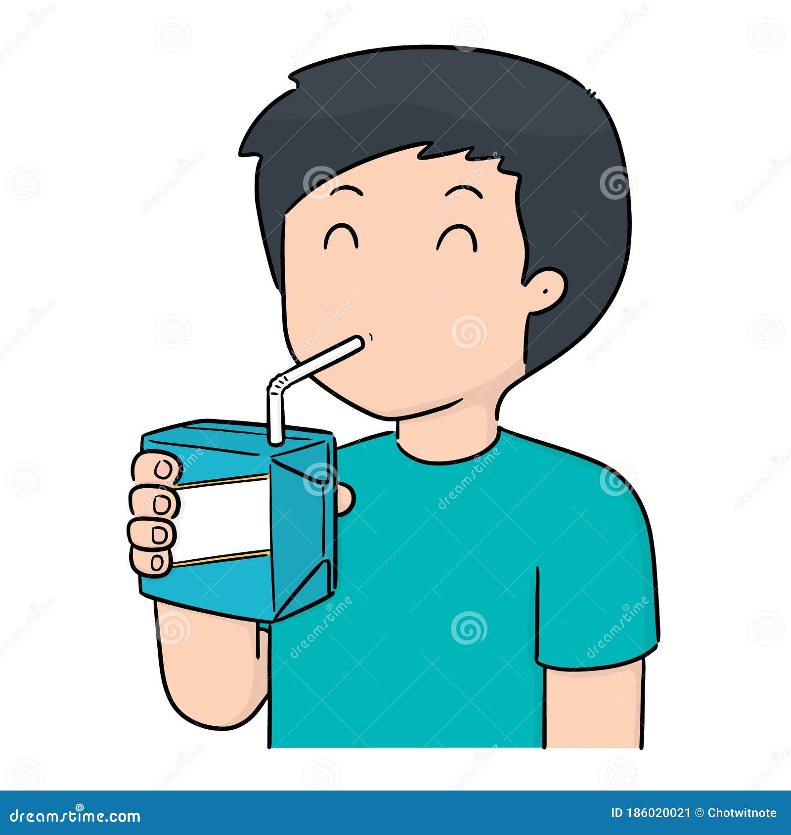 Vector of man drinking stock vector. Illustration of creative - 186020021