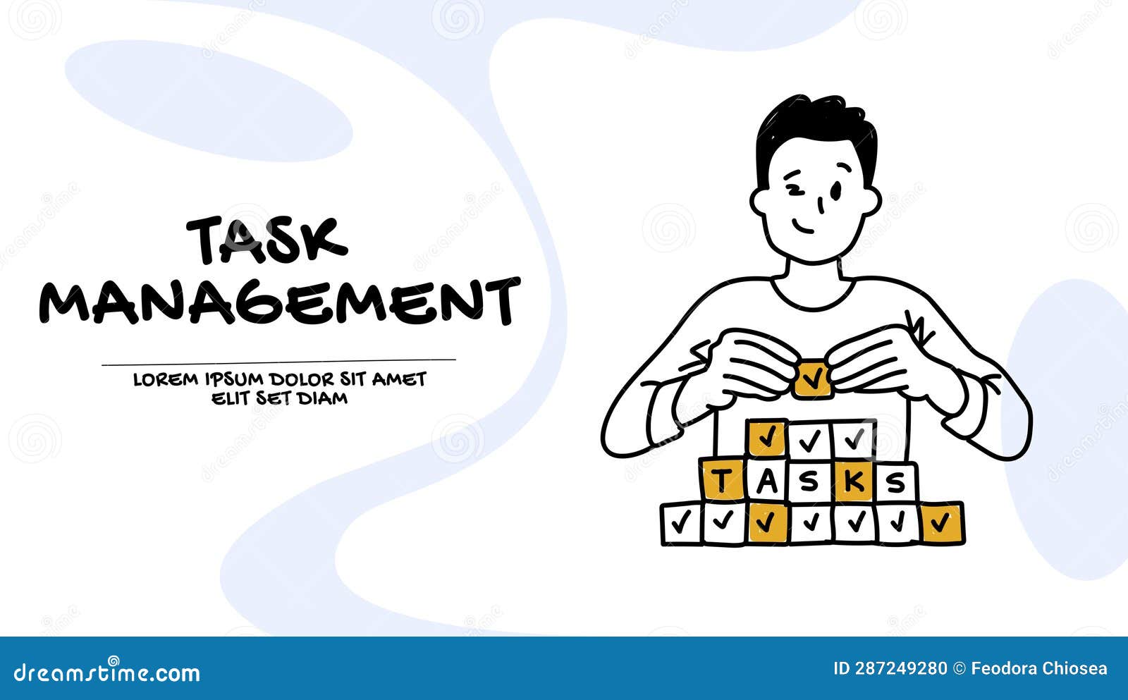 Vector of a Man with Excellent Task Management Skills Stock ...