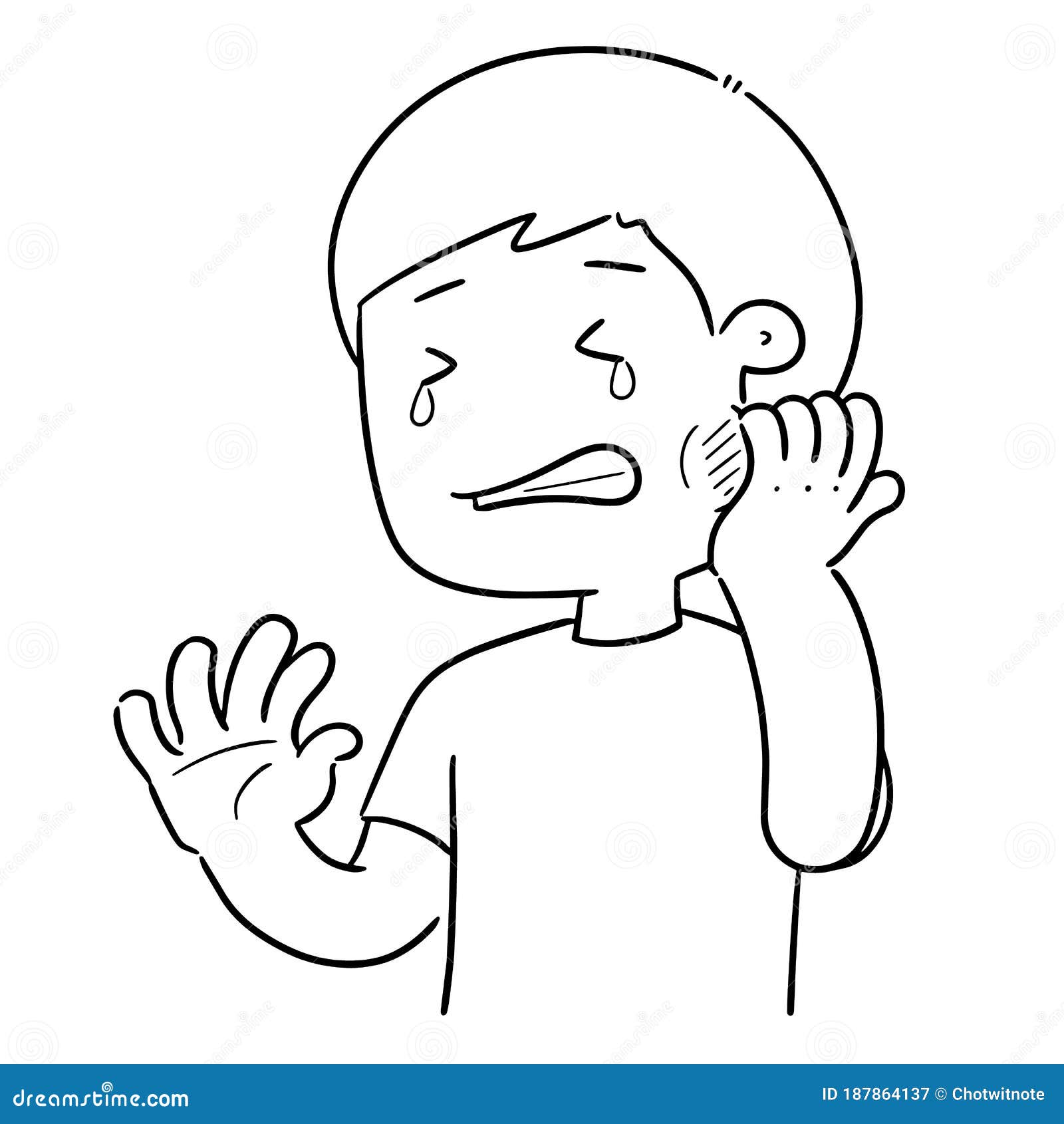 Vector of Man Got Toothache Stock Vector - Illustration of caries ...