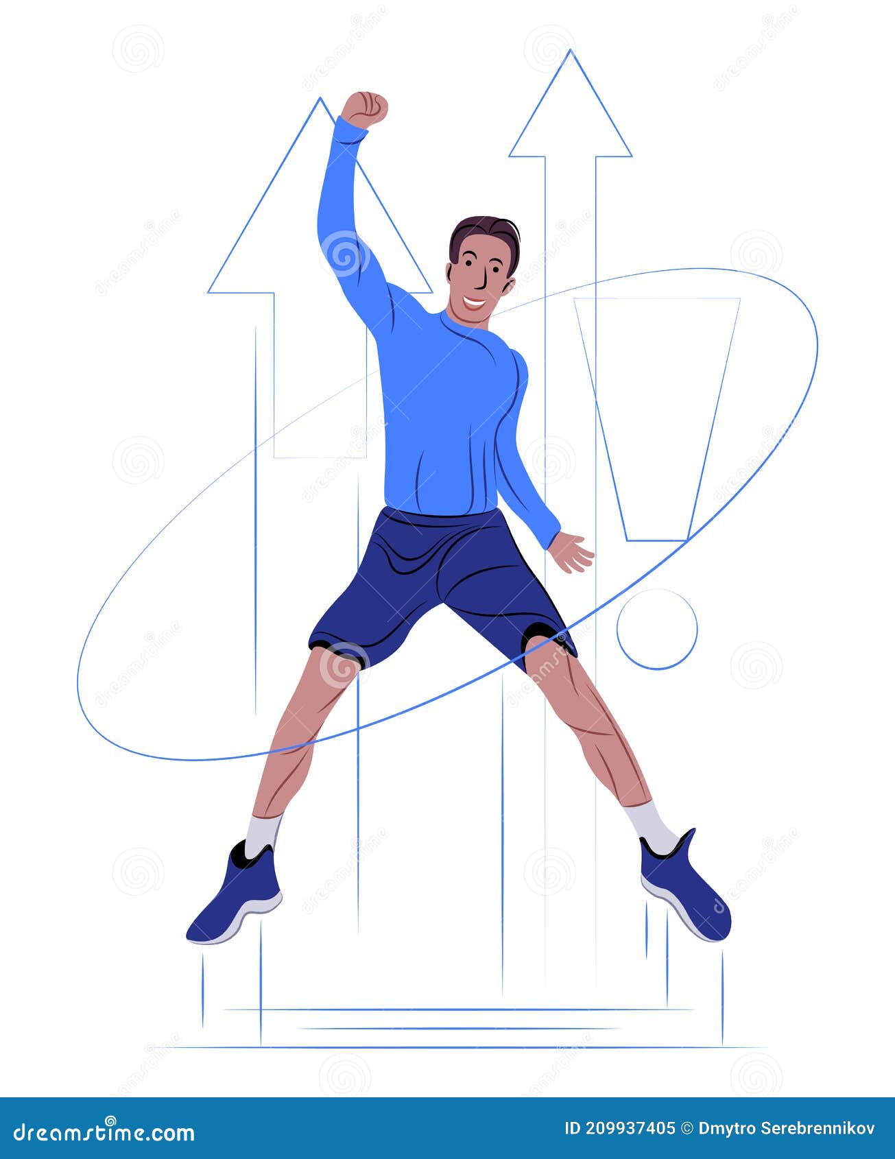 Vector Man in Graphic Style. Digital Art Stock Vector - Illustration of ...