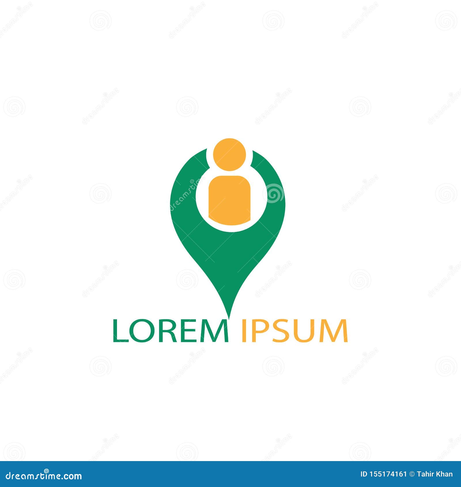 Vector Man and Map Pointer Logo Combination. Stock Vector ...