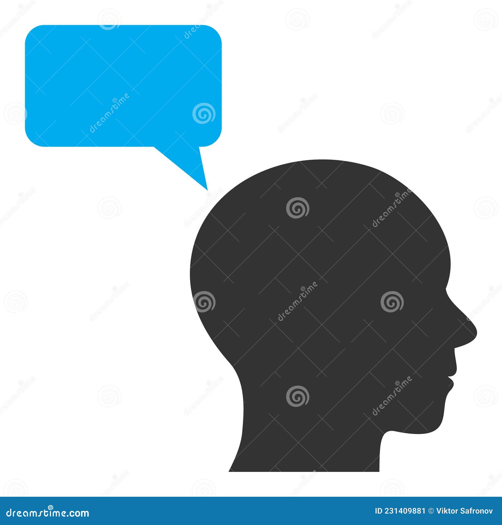Vector Man Mention Flat Icon Illustration Stock Vector - Illustration ...