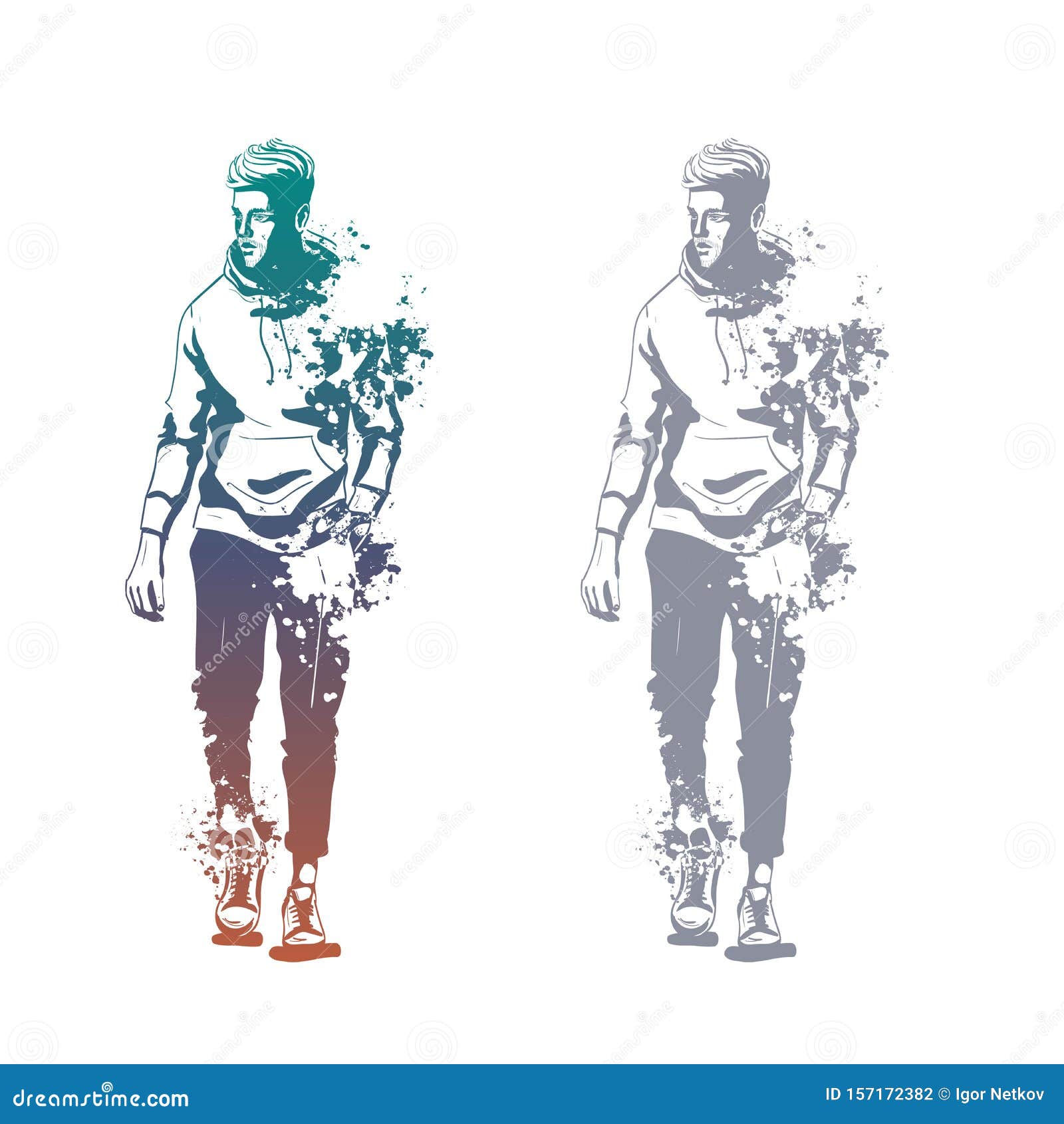 Vector men models stock illustration. Illustration of outfit - 157172382