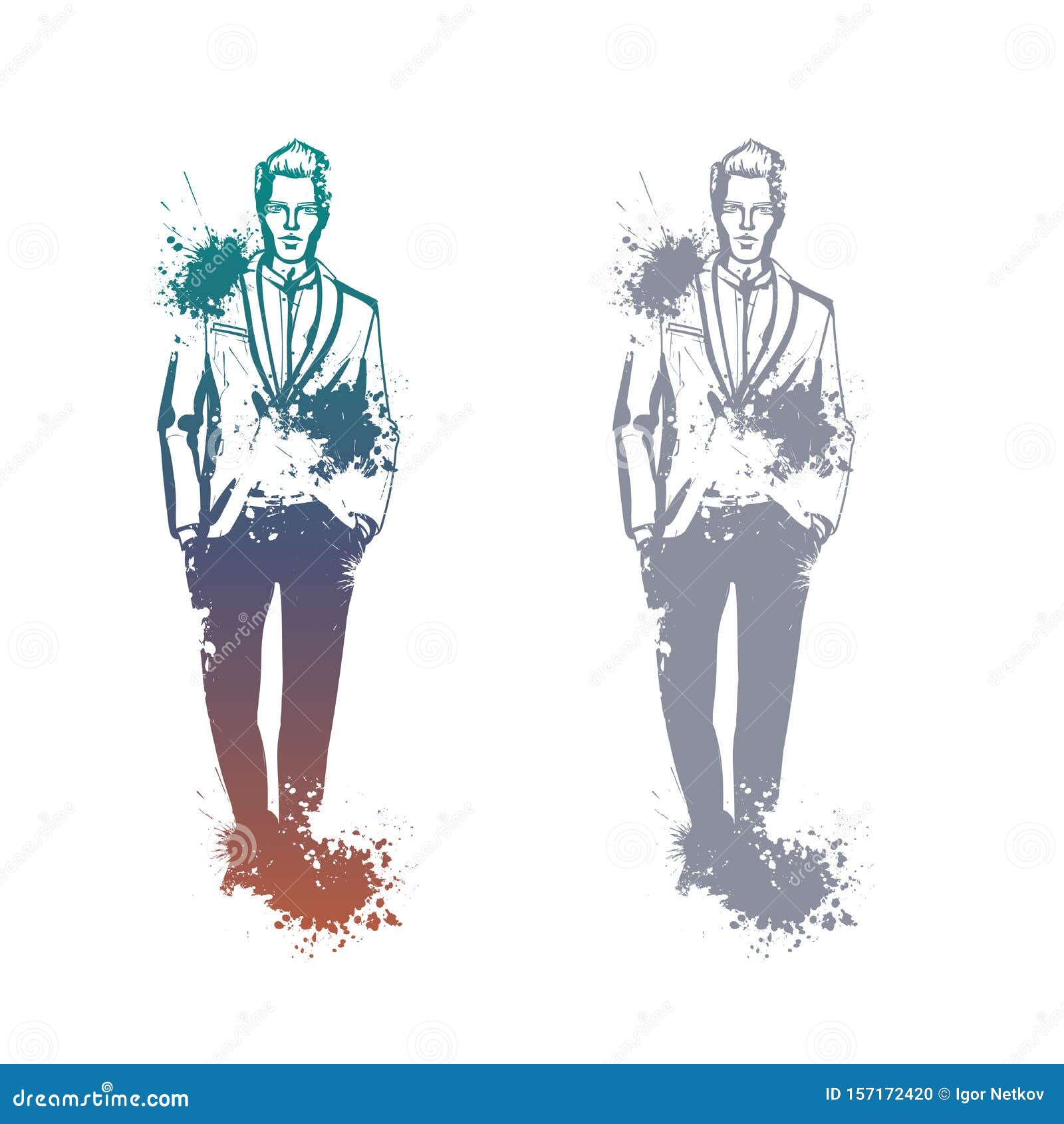 Vector men models stock illustration. Illustration of display - 157172420