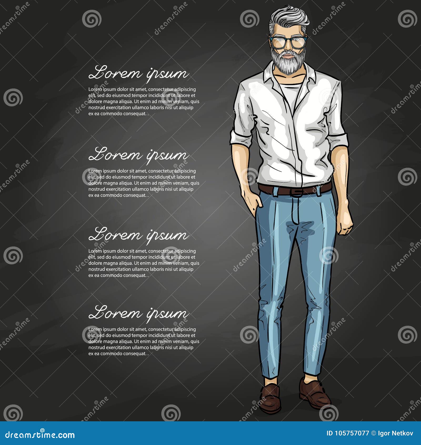 Vector man model stock vector. Illustration of shop - 105757077