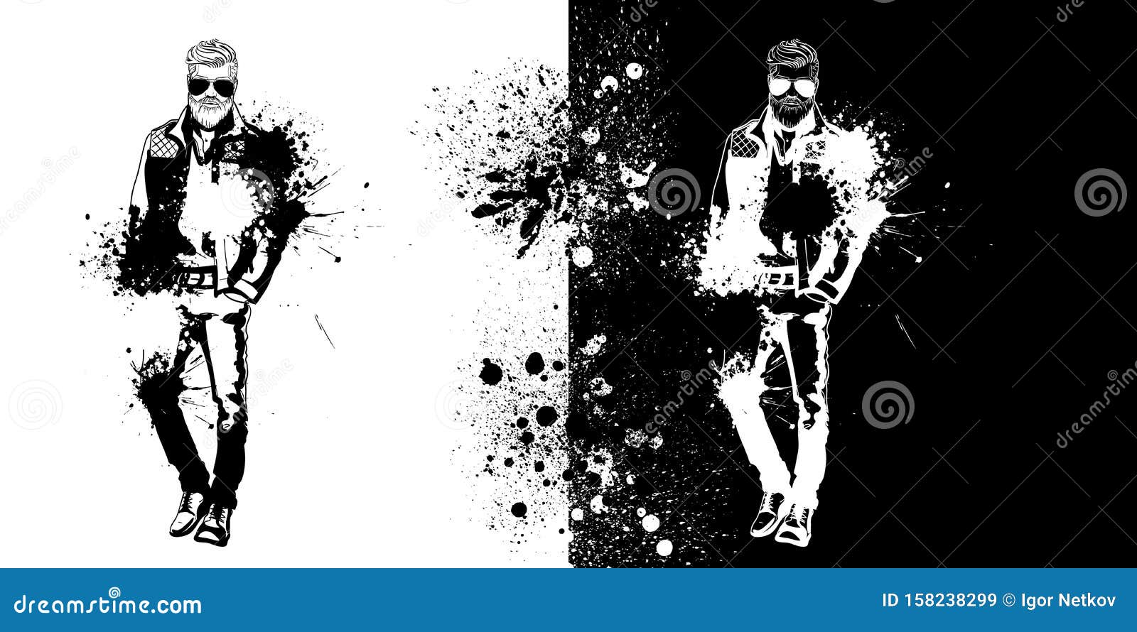 Vector men models stock illustration. Illustration of show - 158238299