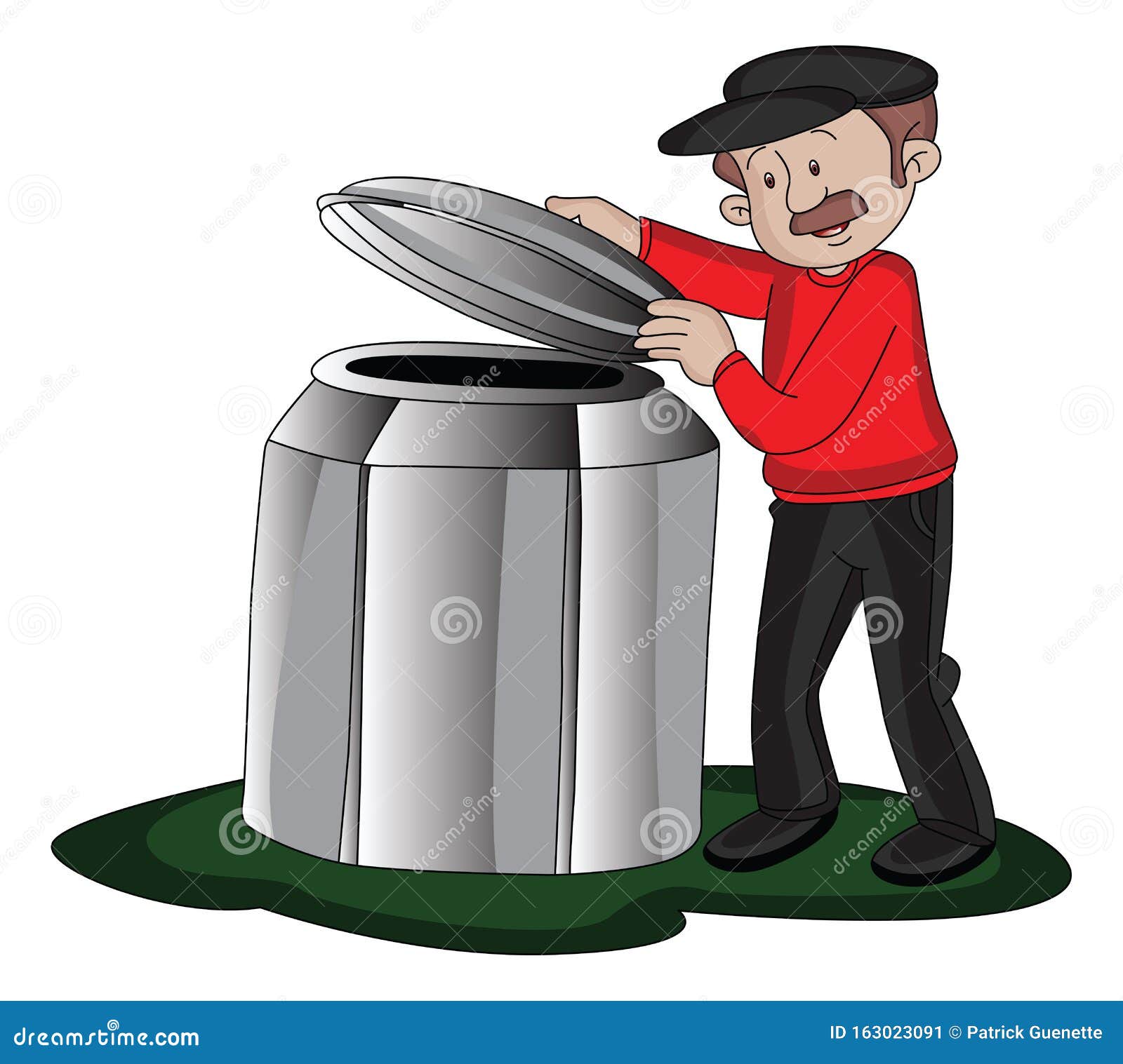 Vector of Man Opening Barrel`s Lid Stock Vector - Illustration of ...