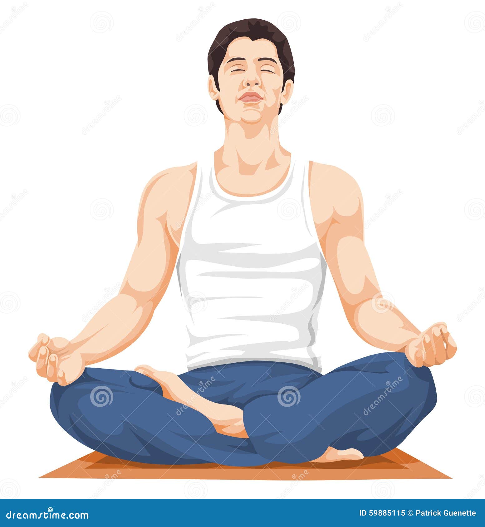 Vector of Man Performing Yoga. Stock Vector - Illustration of shape ...