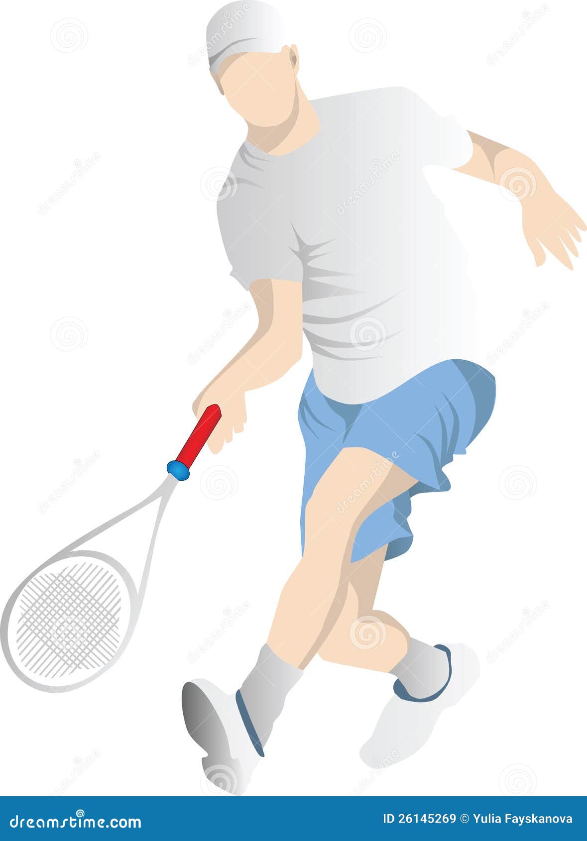 Vector Man Playing Tennis stock vector. Illustration of cartoon - 26145269