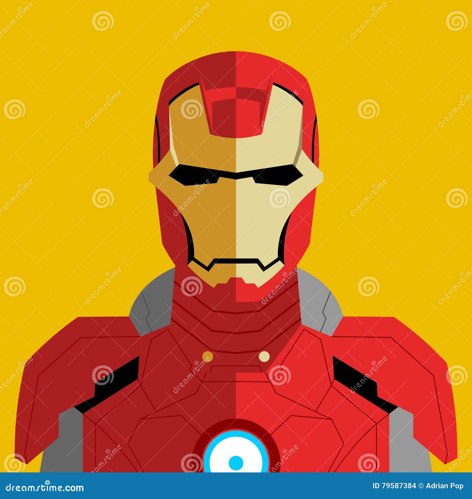Iron Man Face Vector