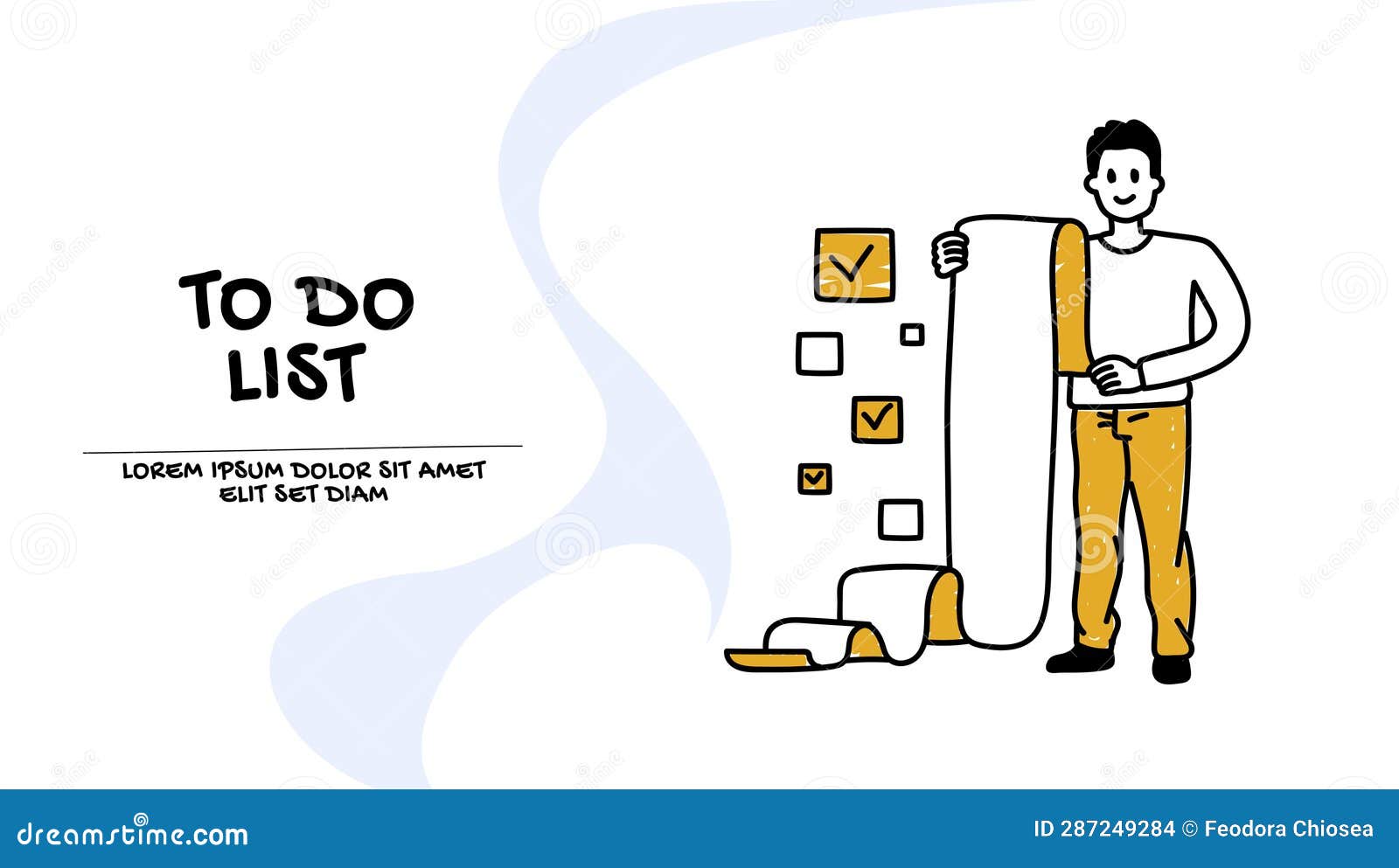 Vector of a Man with a To Do List Stock Illustration - Illustration of ...