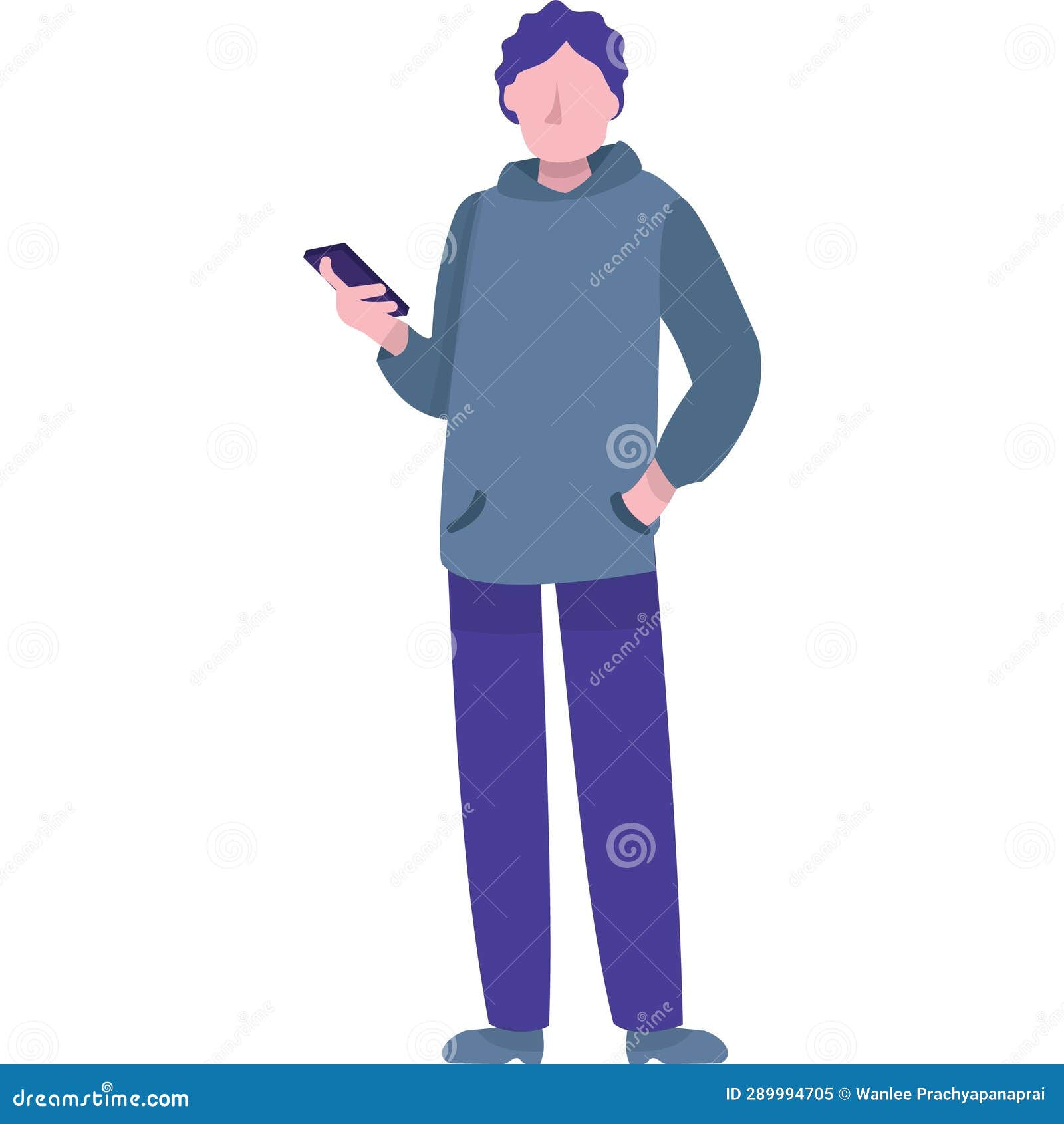 Vector Man Using Mobile Phone Icon on White Stock Vector - Illustration ...