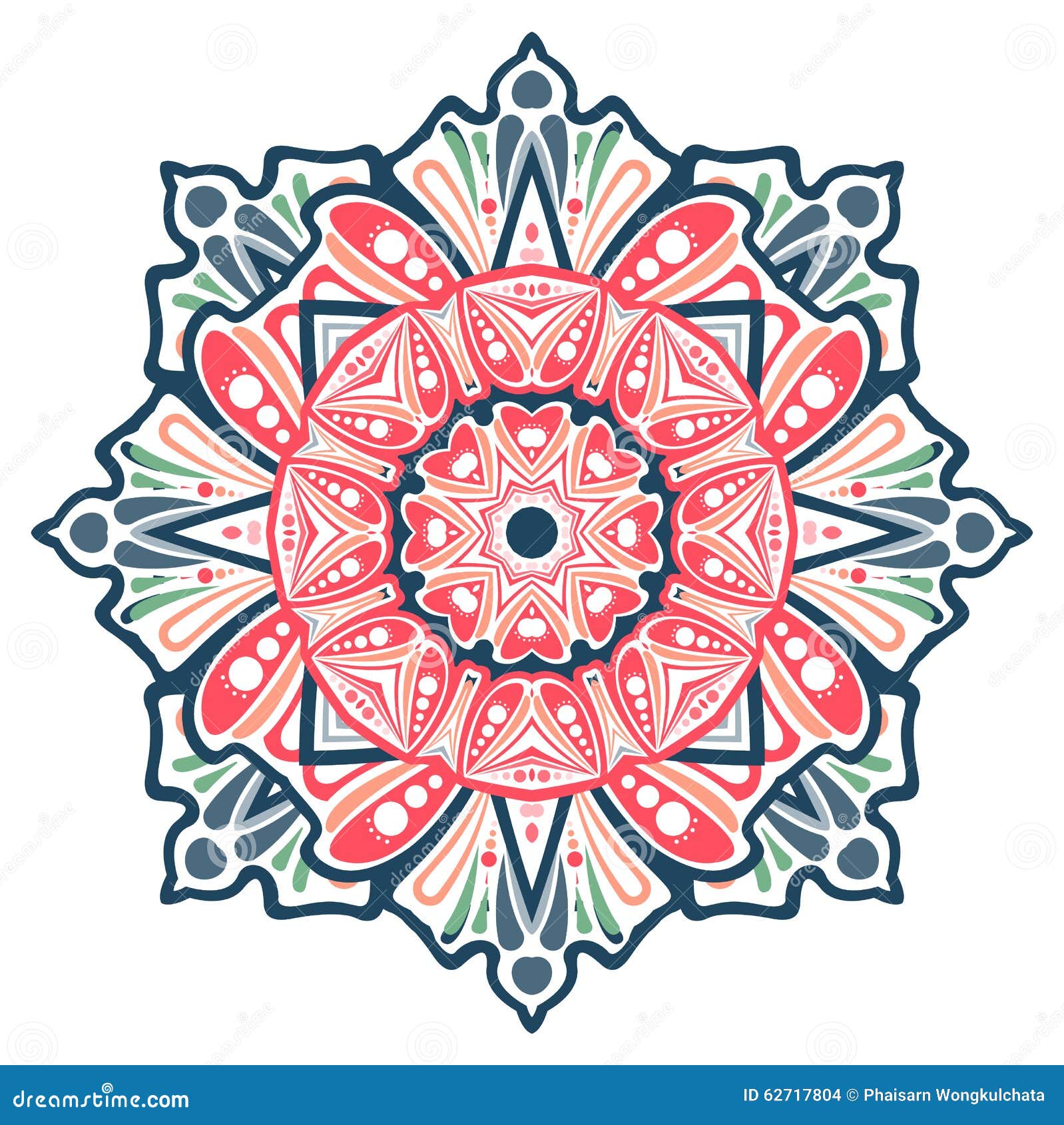Vector mandala elements. stock vector. Illustration of indian - 62717804