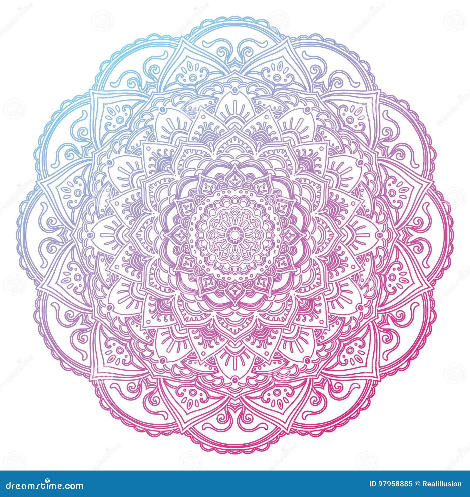 Mandala Cartoon Vector | CartoonDealer.com #97934221