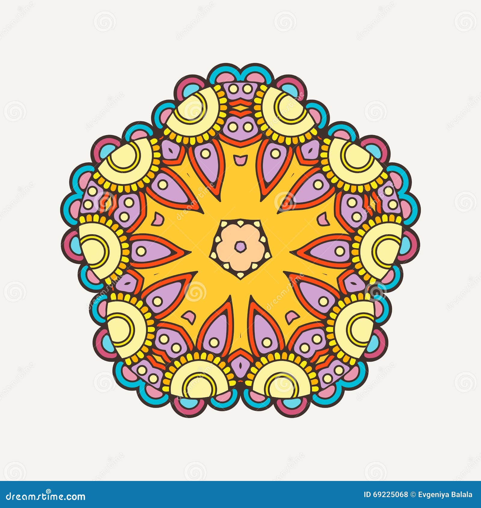 Vector Mandala. Mehndi Lace Tattoo. Oriental Weave with Sharp Corners ...