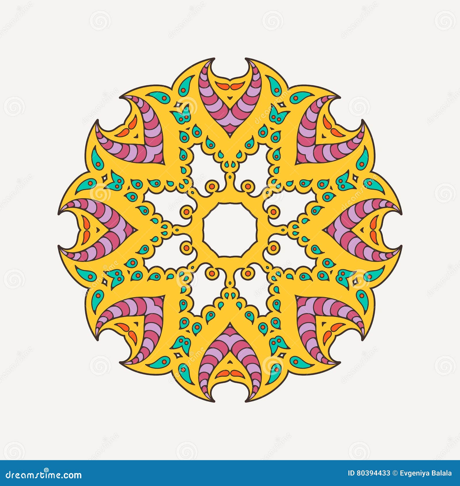 Vector Mandala. Mehndi Lace Tattoo. Oriental Weave with Sharp Corners ...