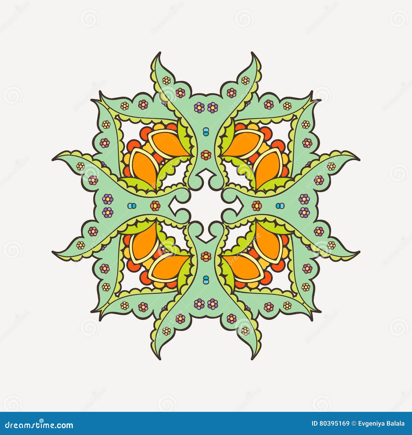 Vector Mandala. Mehndi Lace Tattoo. Oriental Weave with Sharp Corners ...