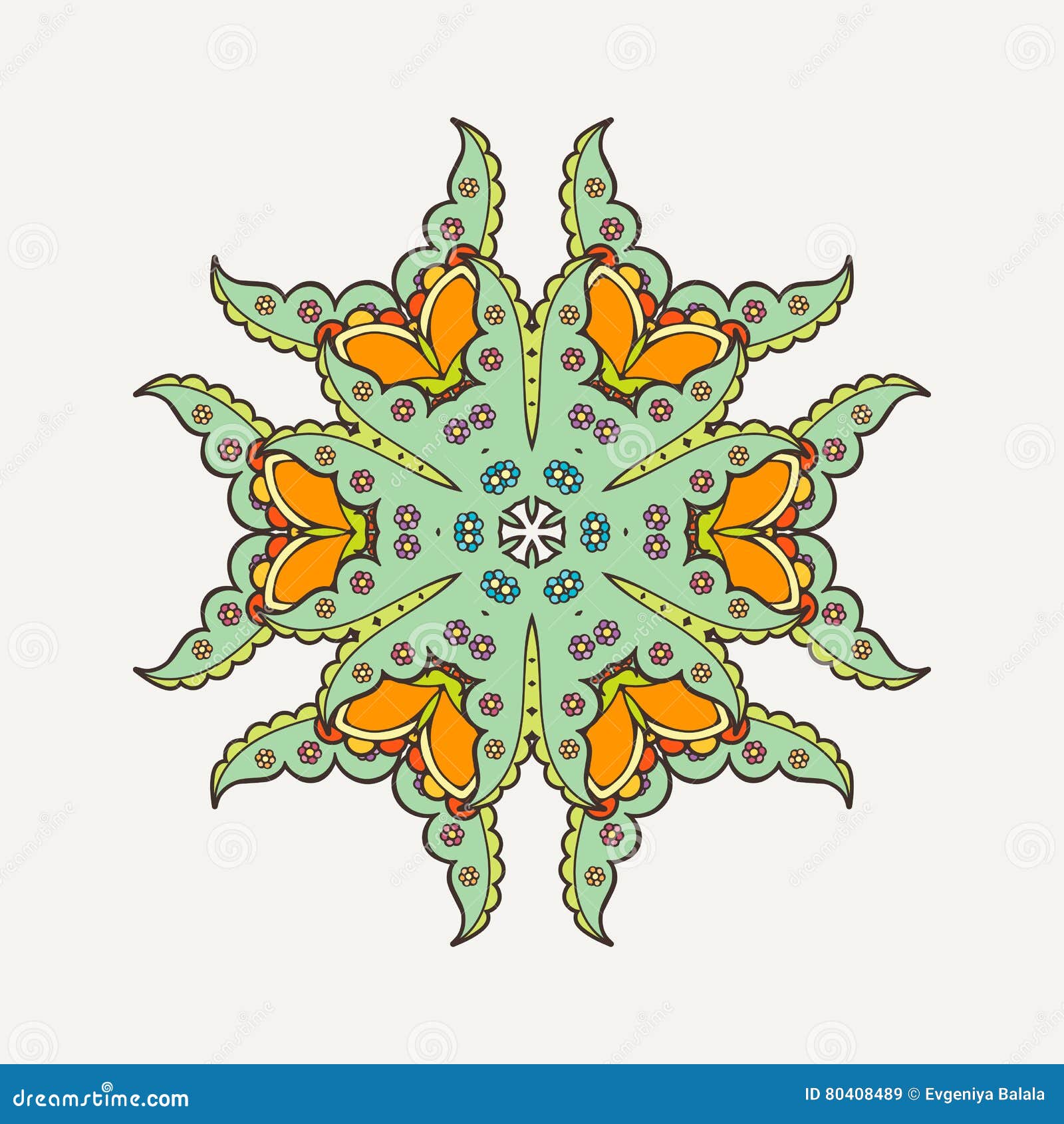 Vector Mandala. Mehndi Lace Tattoo. Oriental Weave with Sharp Corners ...
