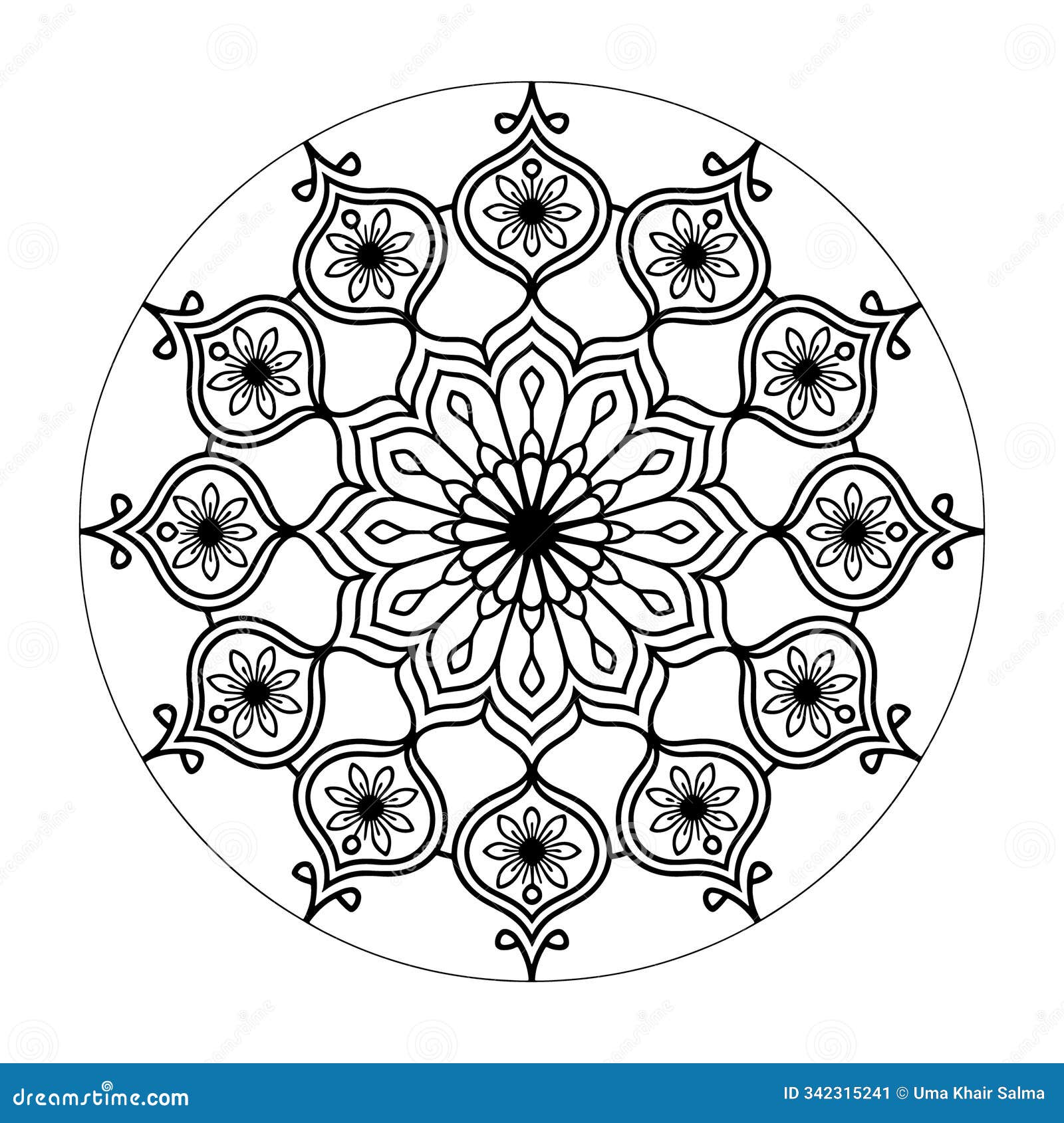 The Art of Silhouettes Vector with Mandala Pattern Stock Vector ...