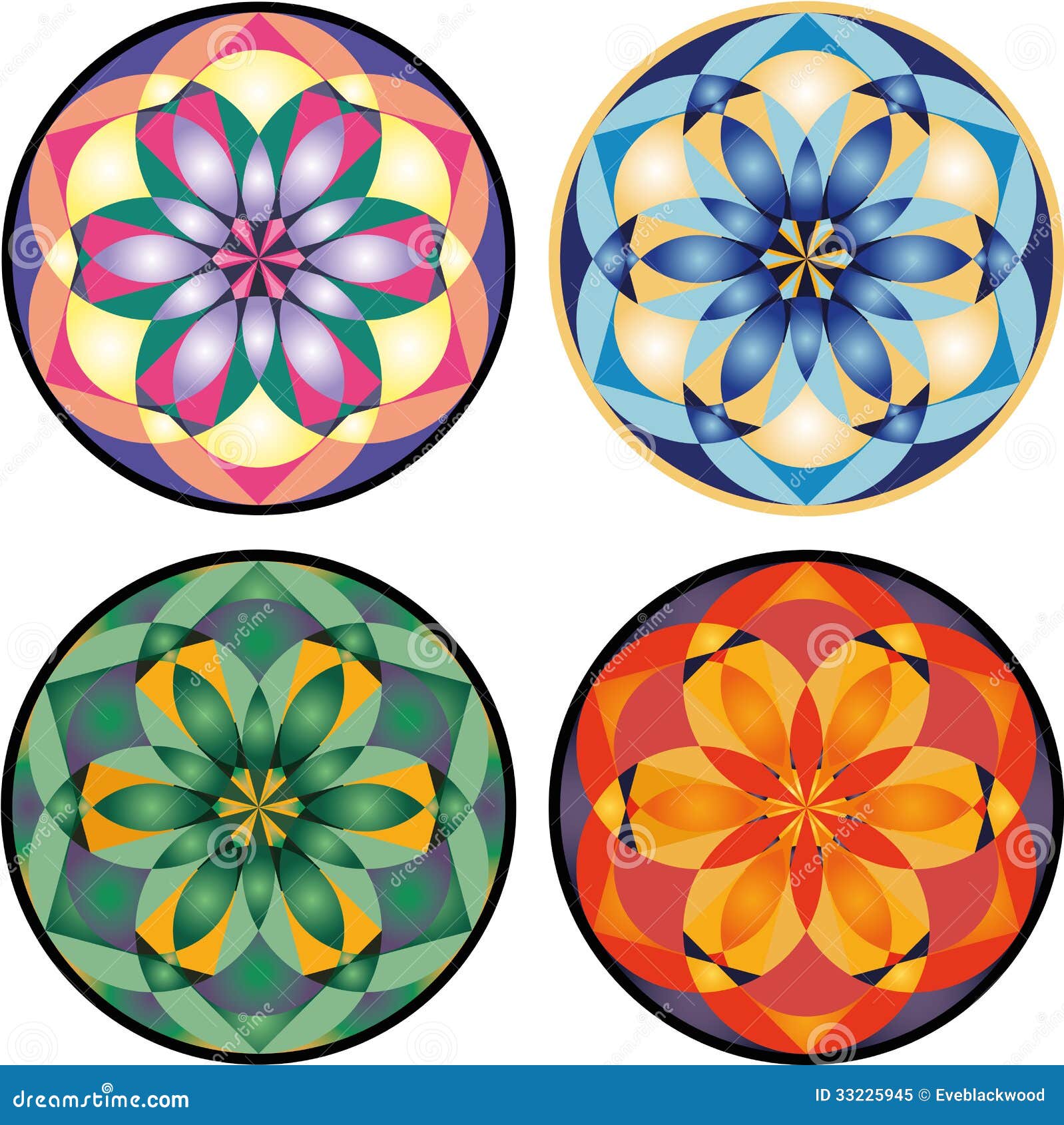 Vector mandala set stock vector. Illustration of detail - 33225945