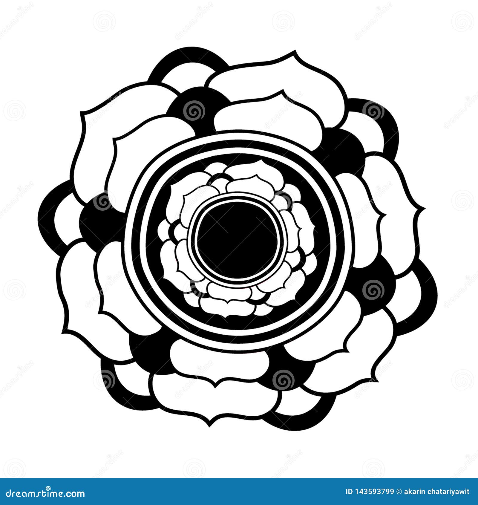 Vector of Mandala, Vintage Typographic Hand-drawn. Stock Vector ...