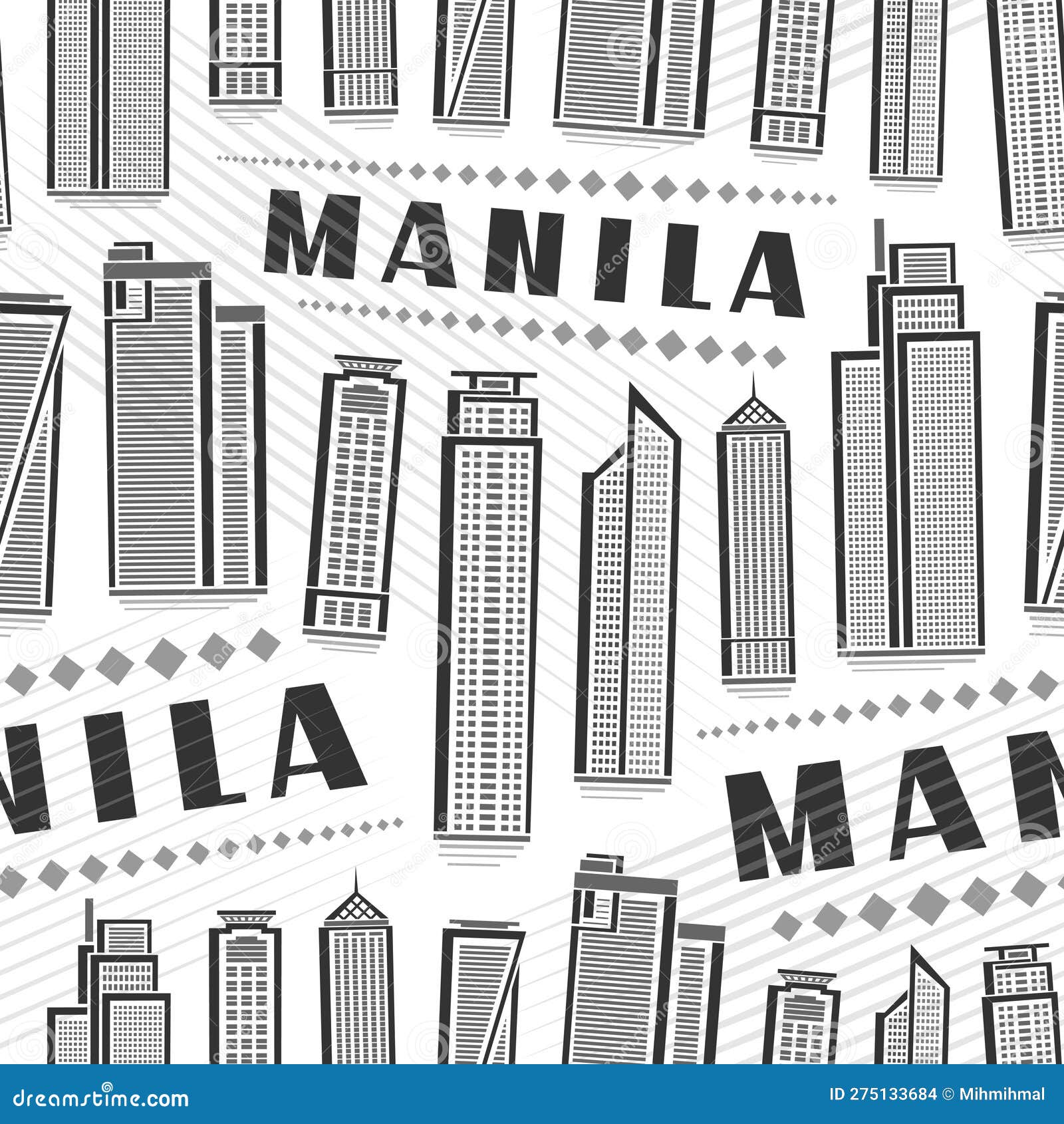 Vector Manila Seamless Pattern Stock Vector - Illustration of seamless ...