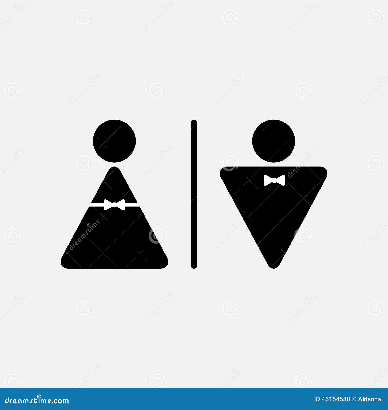 Vector Mannelijk En Vrouwelijk WC-pictogram Vector Illustratie ...