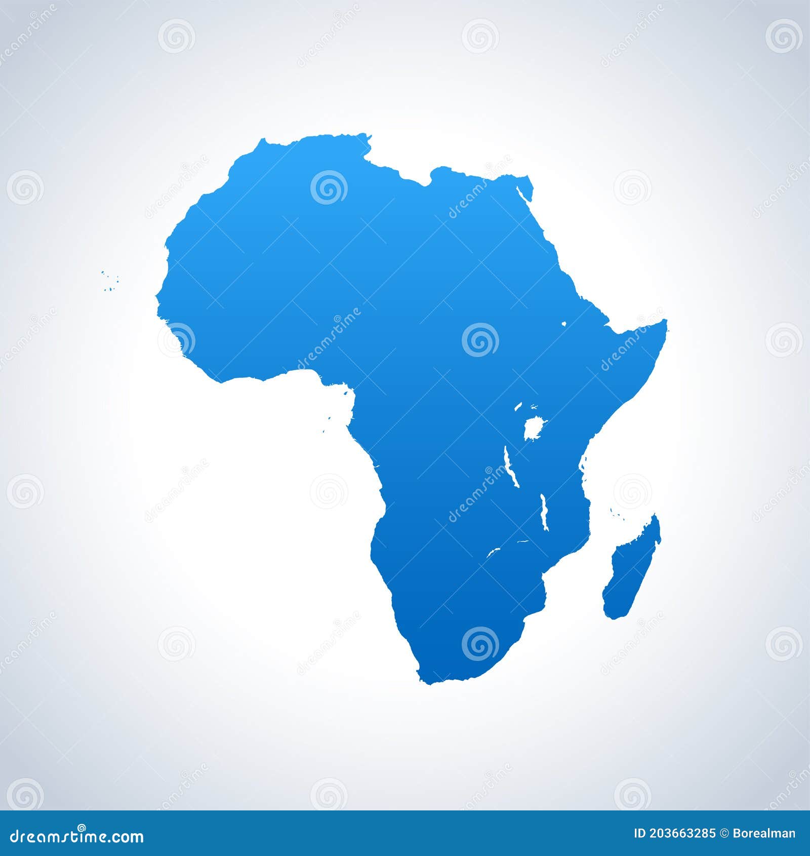 Map of the Africa stock vector. Illustration of africa - 203663285