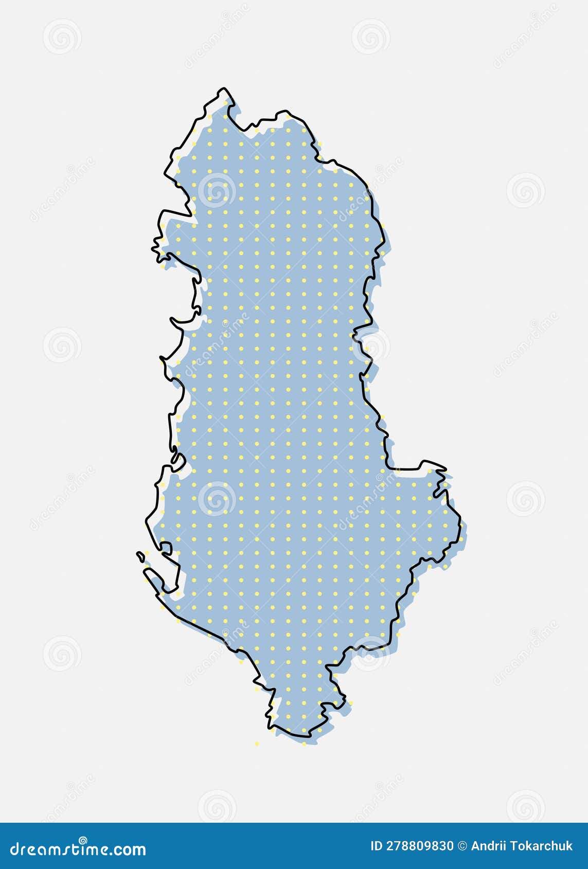 Vector Map Albania for Points, Dotted Template Stock Vector ...
