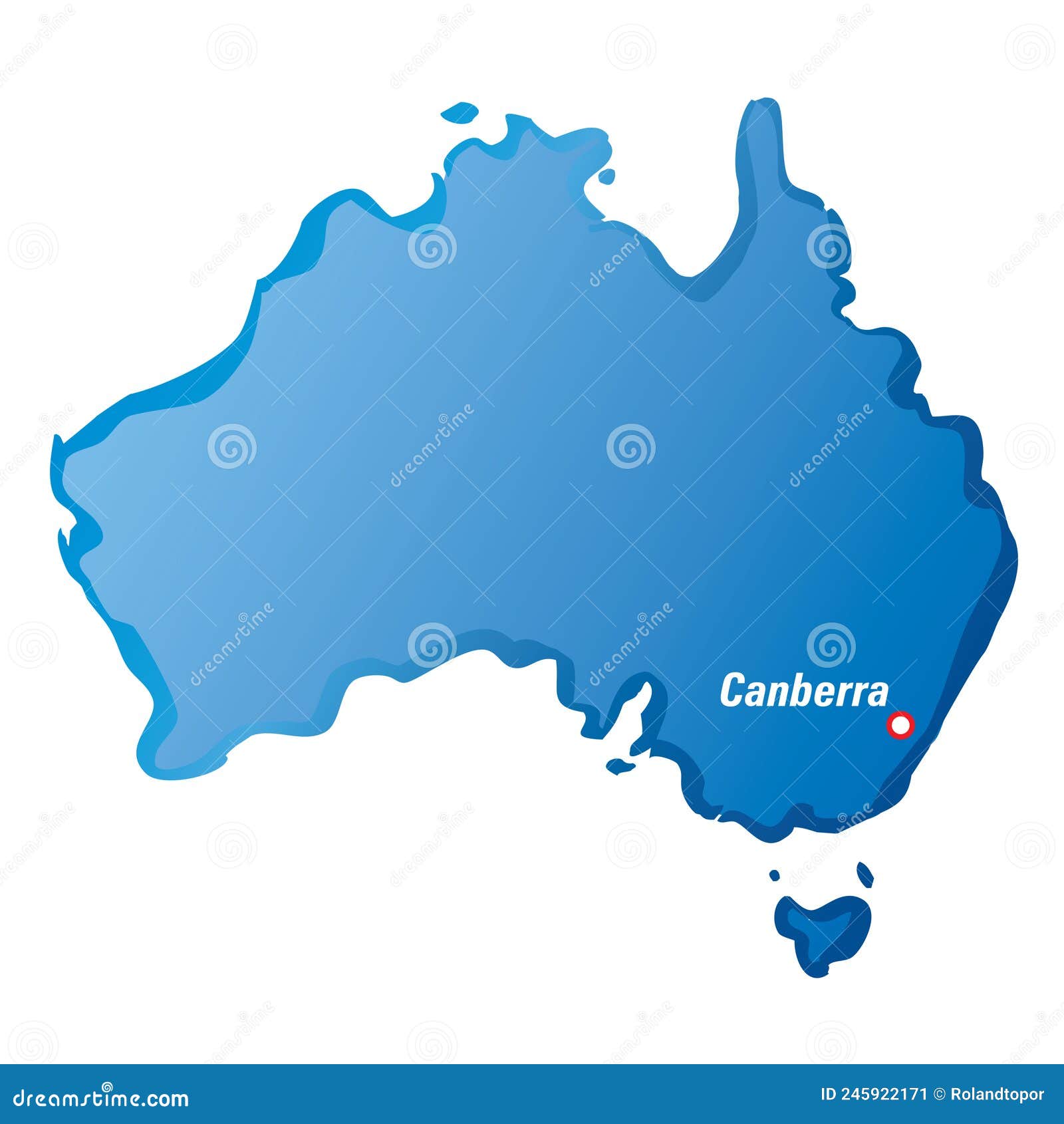 Australia, Canberra Architecture Line Skyline Illustration. Linear ...