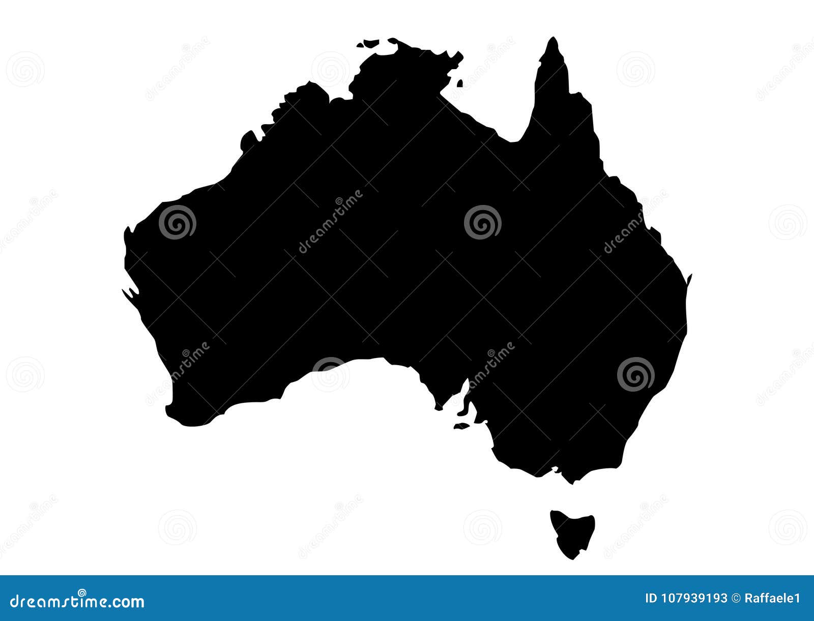Australia State Map Vector Silhouette | CartoonDealer.com #107939193