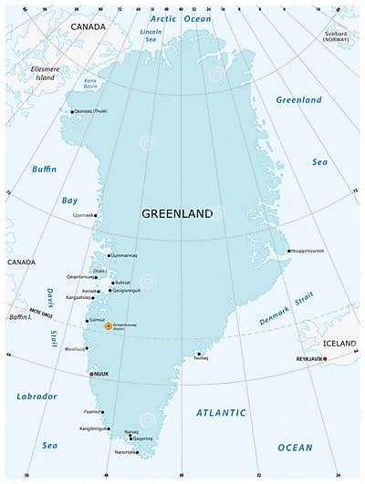 Vector Map of the Autonomous State of Greenland Stock Vector ...