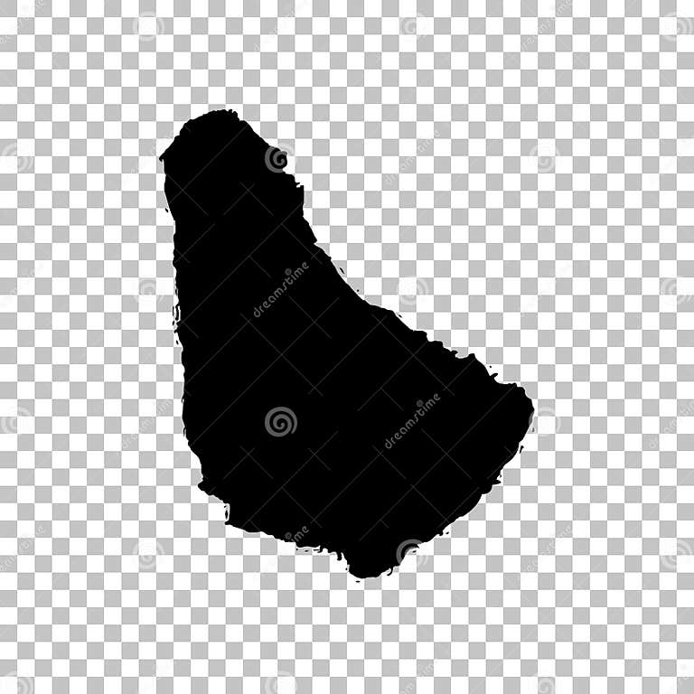 Vector Map Barbados. Isolated Vector Illustration. Black on White ...