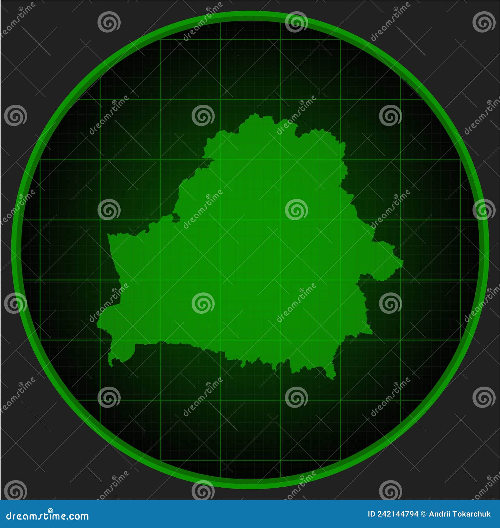 Outline Map Of Belarus Eastern Europe Border Shape Geography Vector ...