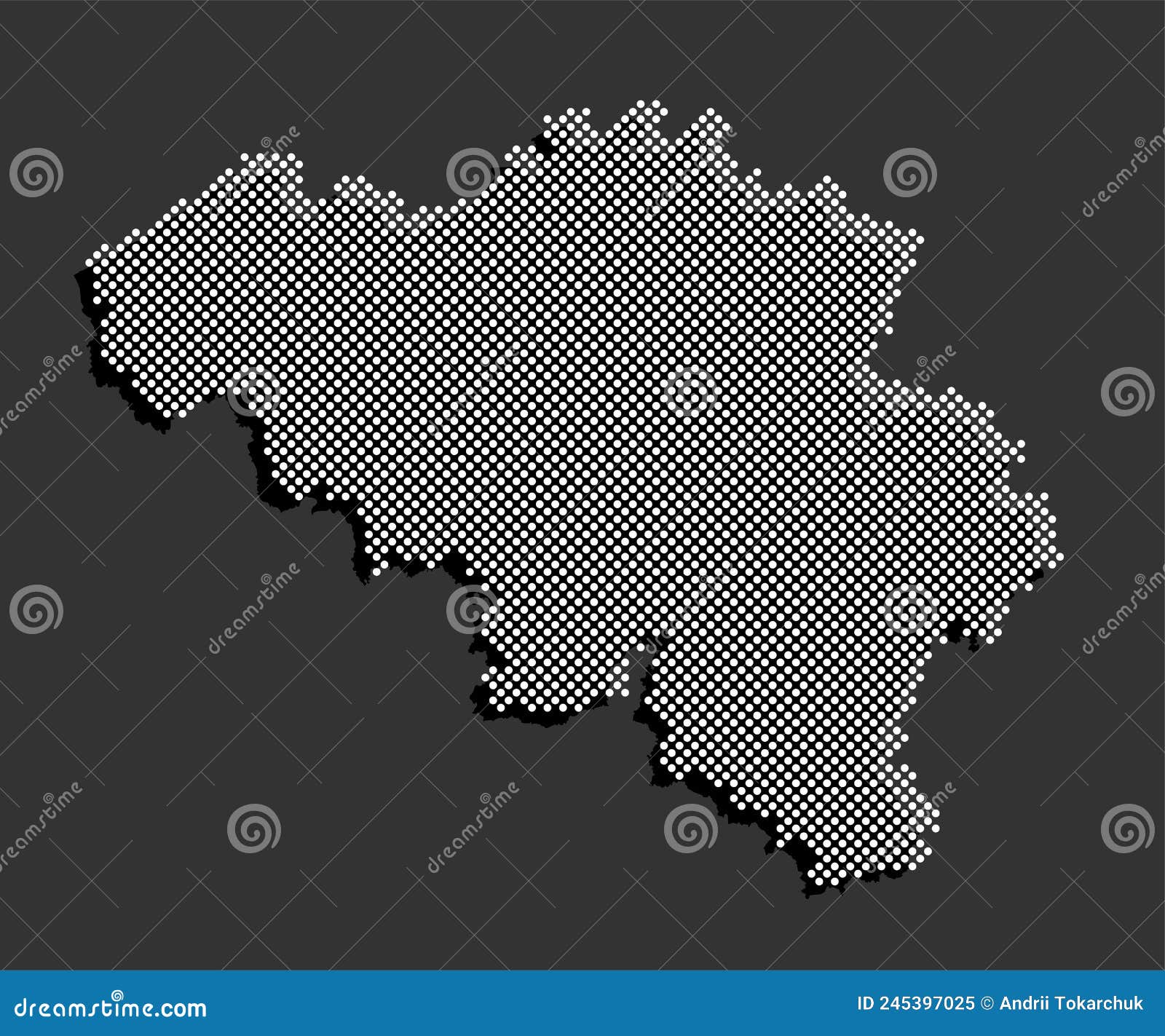 Vector Map Belgium from Dots, Digital Template Stock Vector ...