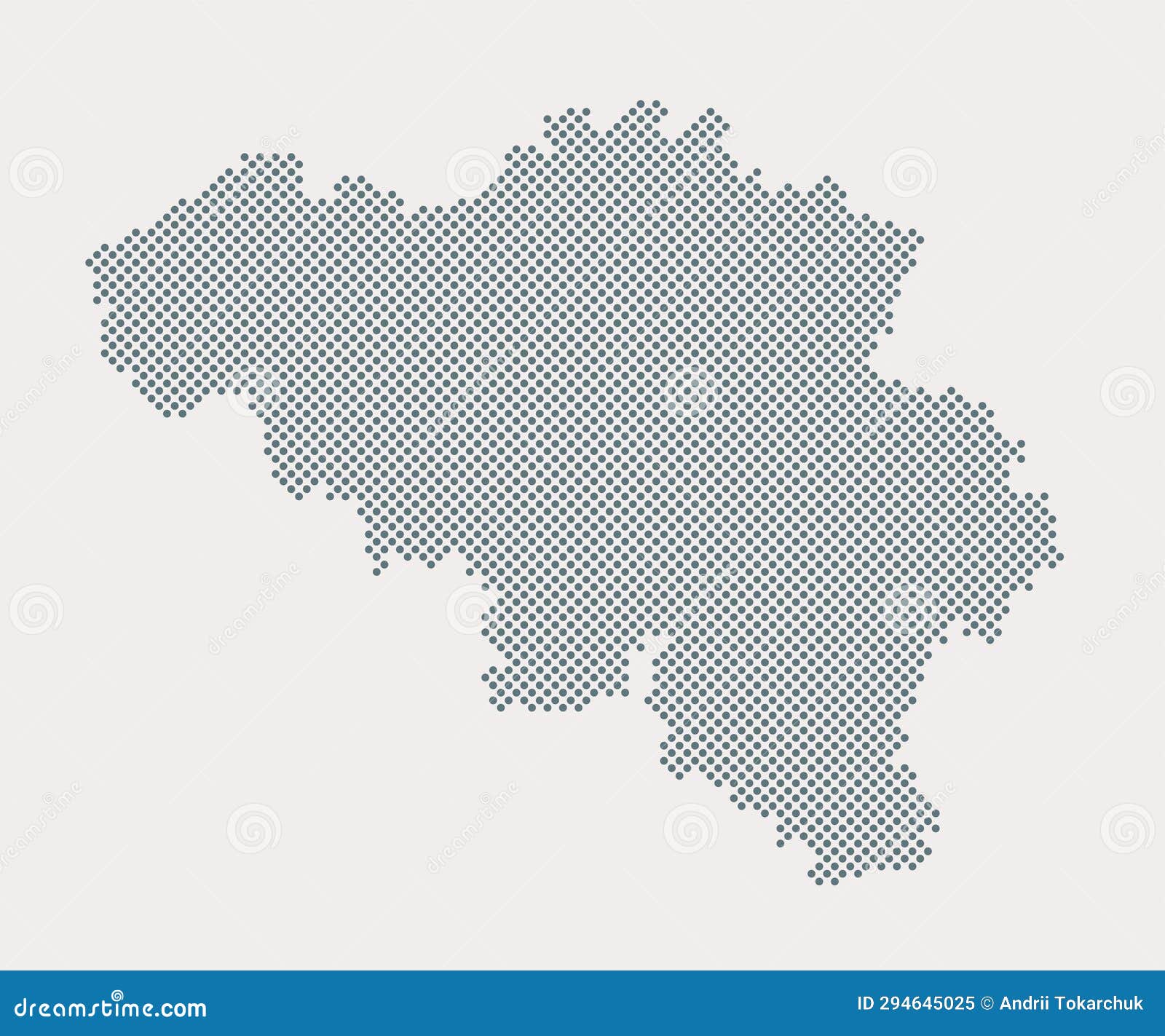 Vector Map Belgium for Points, Dotted Template Stock Illustration ...