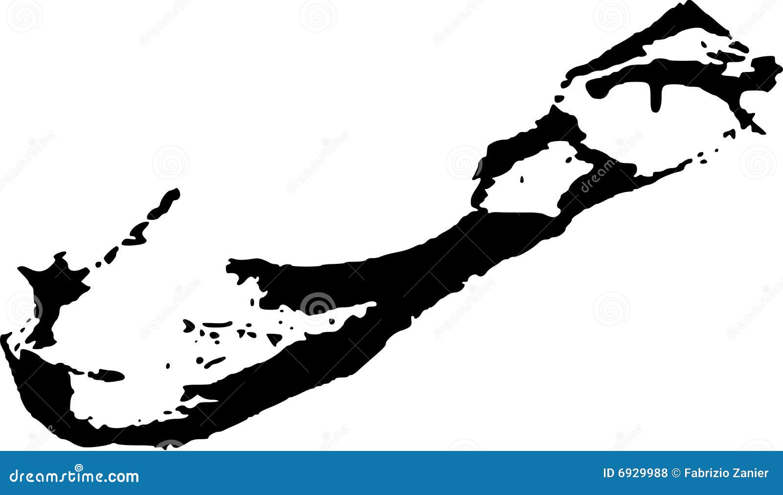 Vector map of bermuda stock vector. Illustration of colony - 6929988
